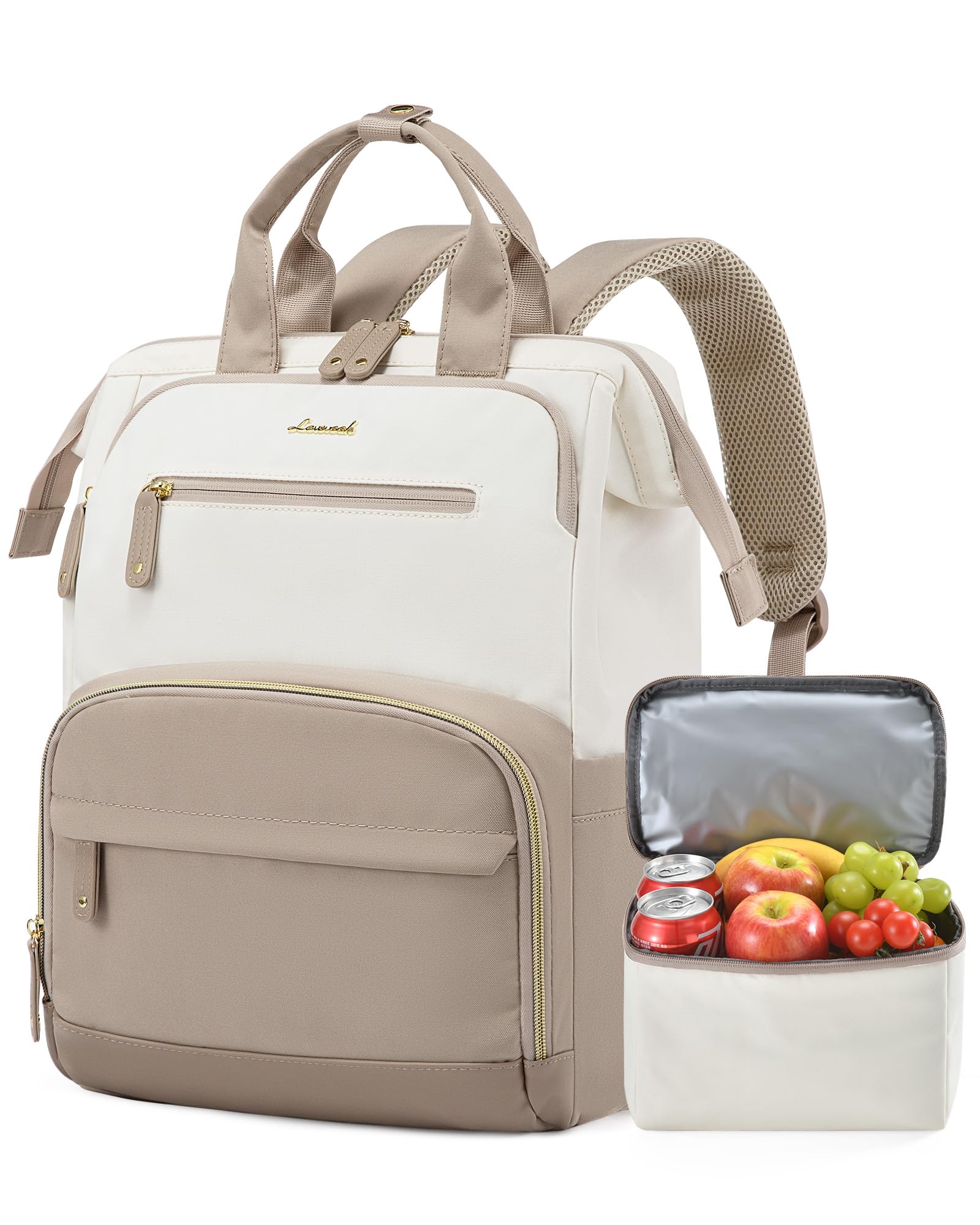 Amazon.com: LOVEVOOK Lunch Backpack for Women, 15.6 Inch Laptop Bag ...