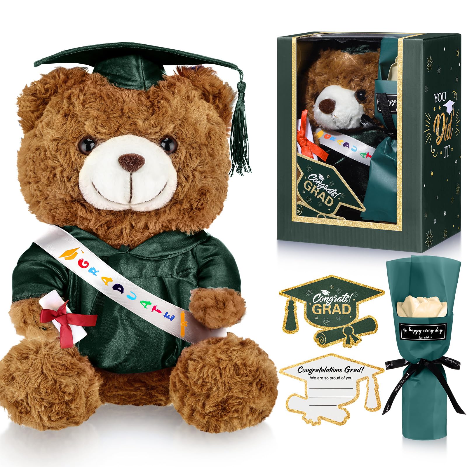 Amazon.com: Vertintong Graduation Bear Gifts Set Include Stuffed Animal ...