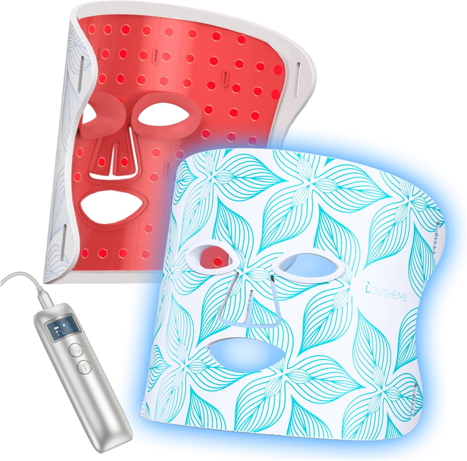 Amazon.com : Lovsheme Red Light Therapy for Face, LED Face Mask Light ...