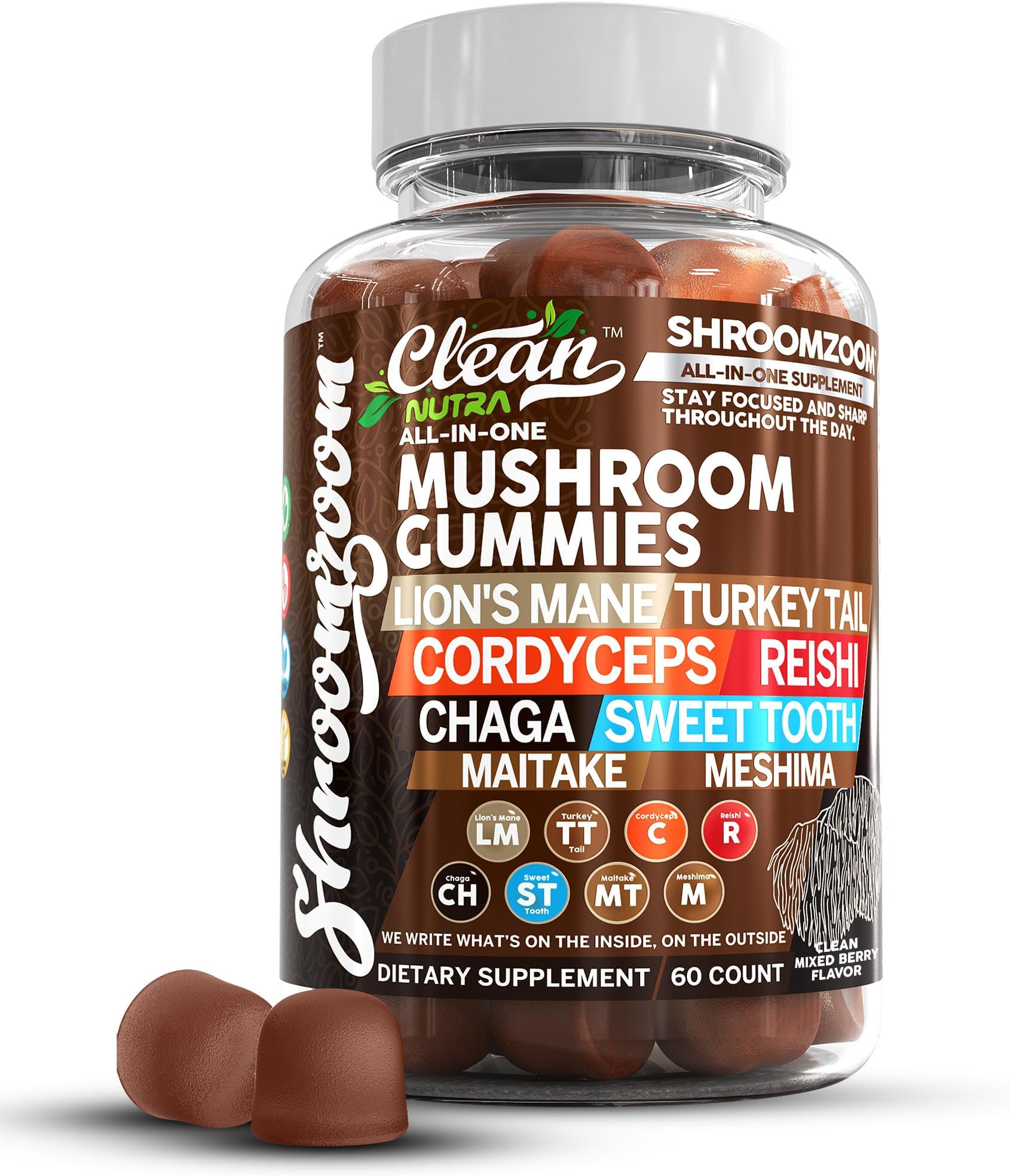 Amazon.com: Mushroom Gummies & Berberine Supplement - Lion's Mane ...