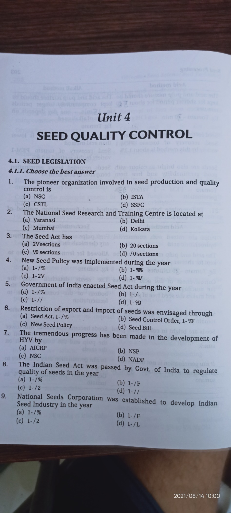 Buy Objective Seed Science,Technology 2nd Ed Book Online at Low Prices ...