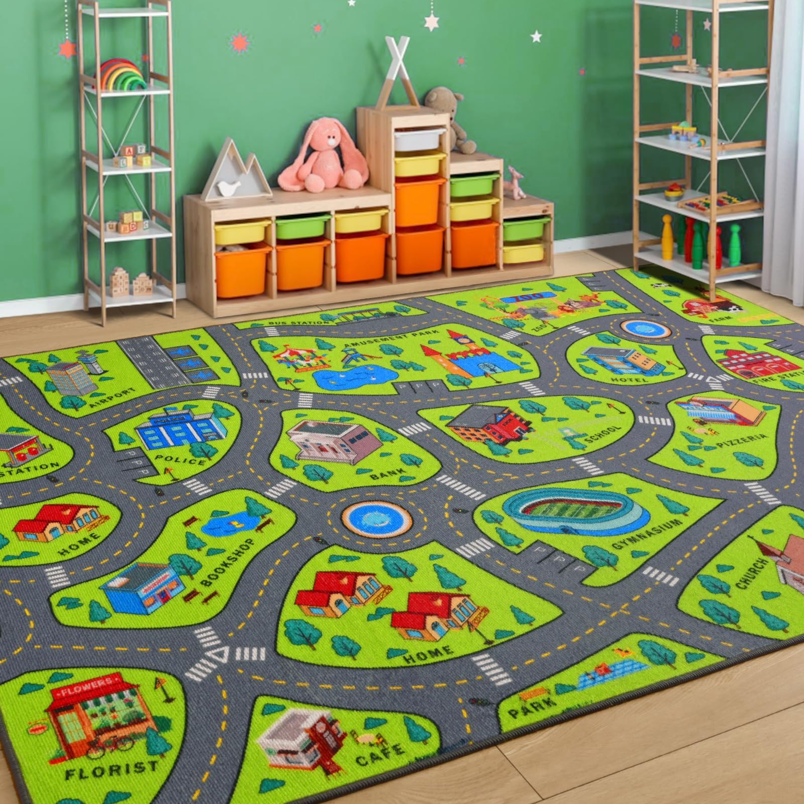 Amazon.com: Capslpad Kids Rug Educational Play Rug 6.6' x 9.8 ...