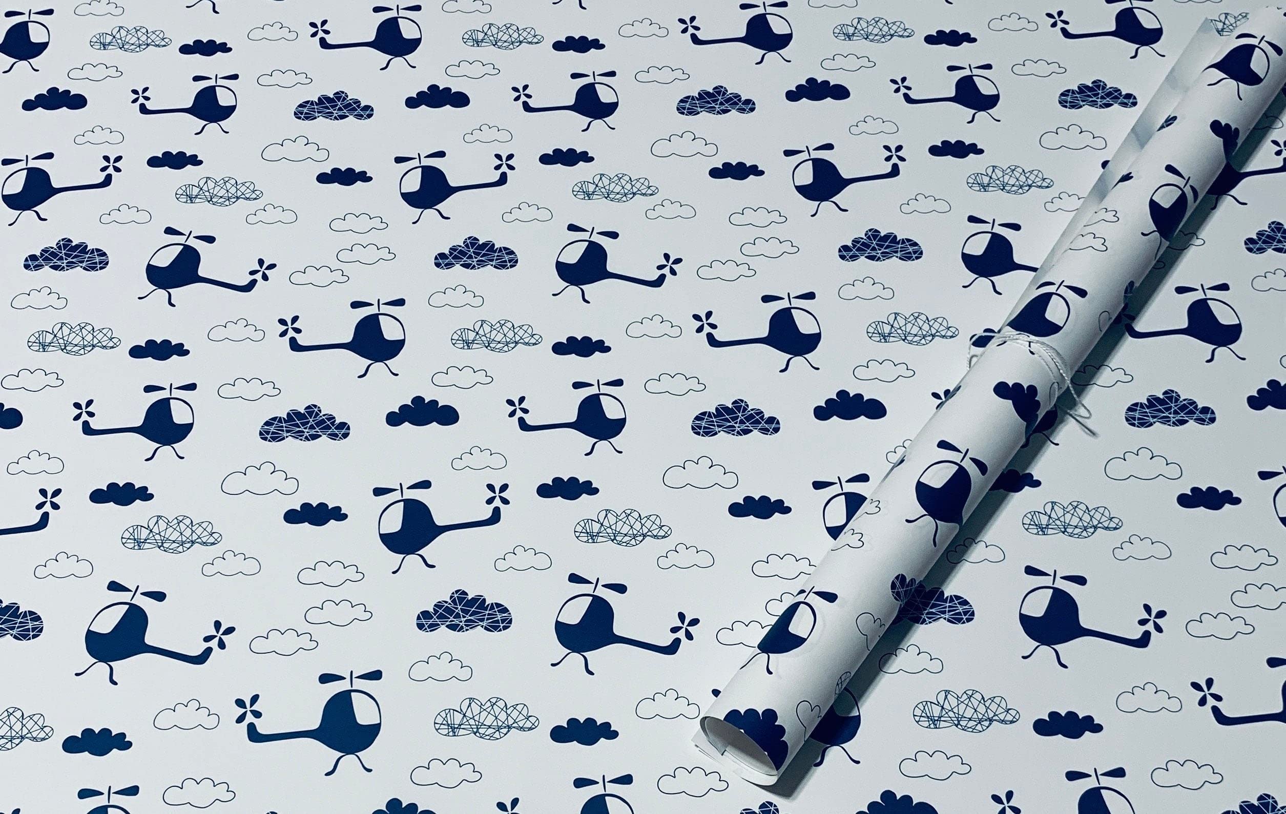 Christmas Stocking DIY Viola Grace Flying Airplanes Gift Wrap Paper - 3 ...