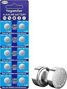 Yogamiler 10 Count LR41 AG3 392 192 SR41 384 736 L736F Battery 1.5V Button Cell Batteries ...