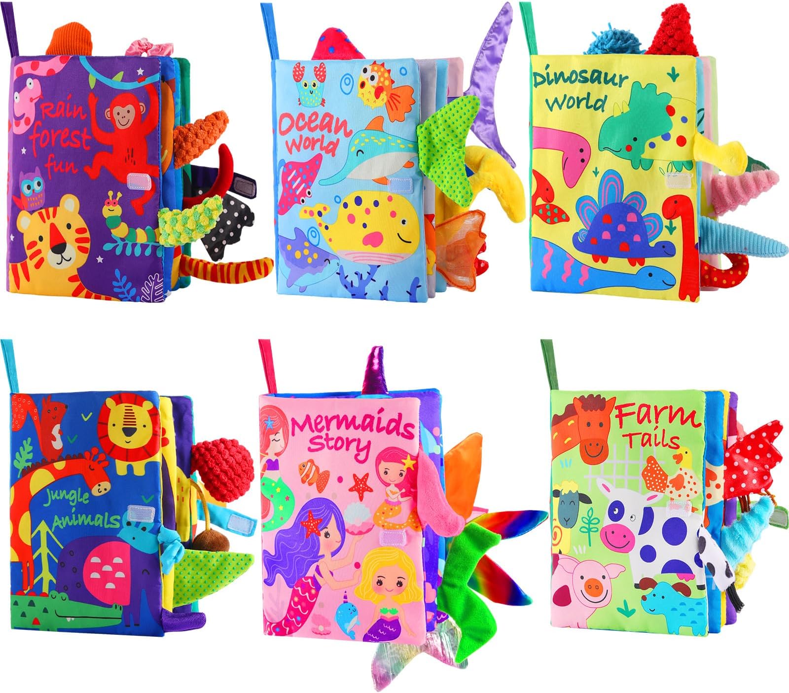 Amazon.com : Glenmal 6 Pcs Baby Books Toys, 0-6-12 Months Infants ...