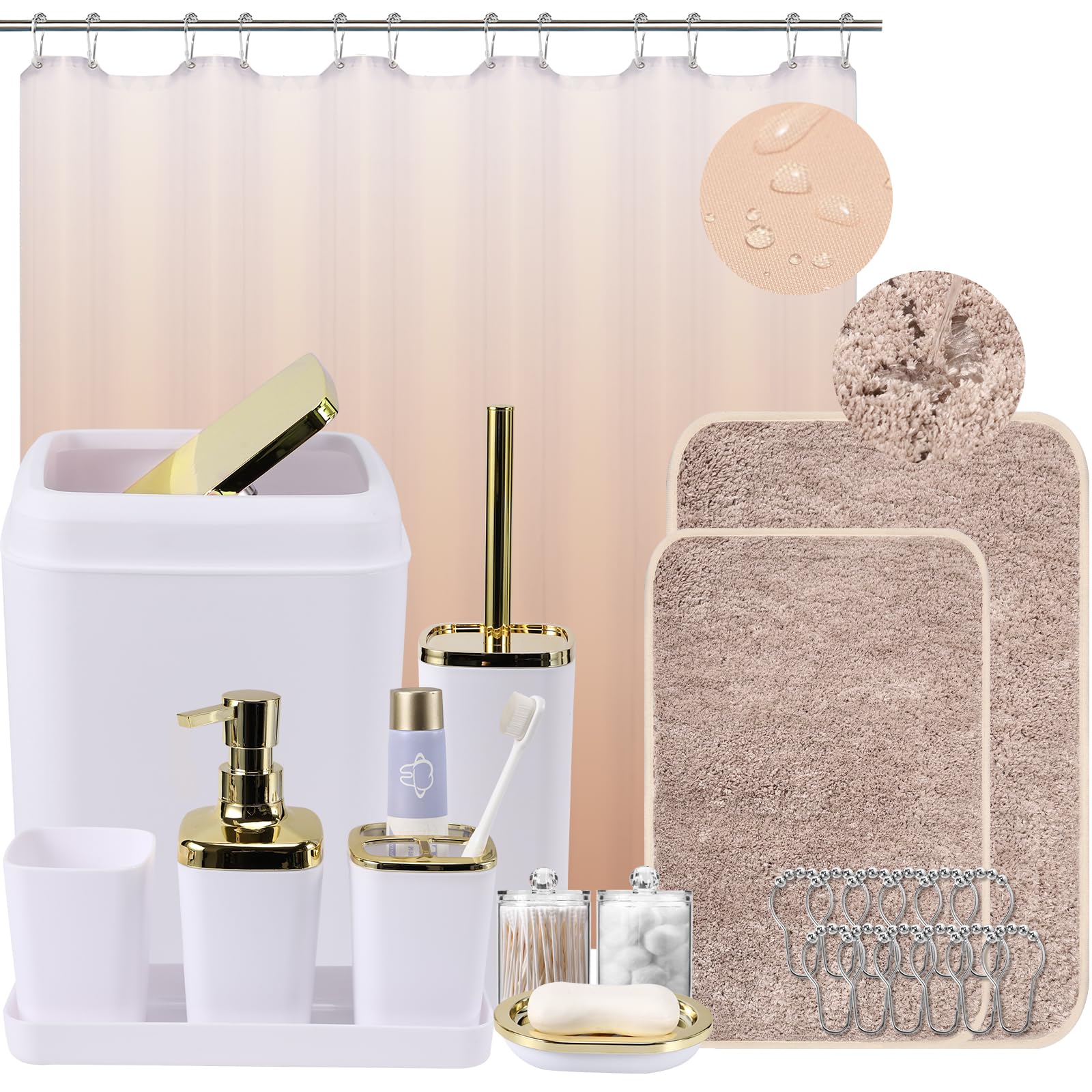 Amazon.com: XLHOMO Bathroom Accessory Set–Bathroom Set with Shower ...