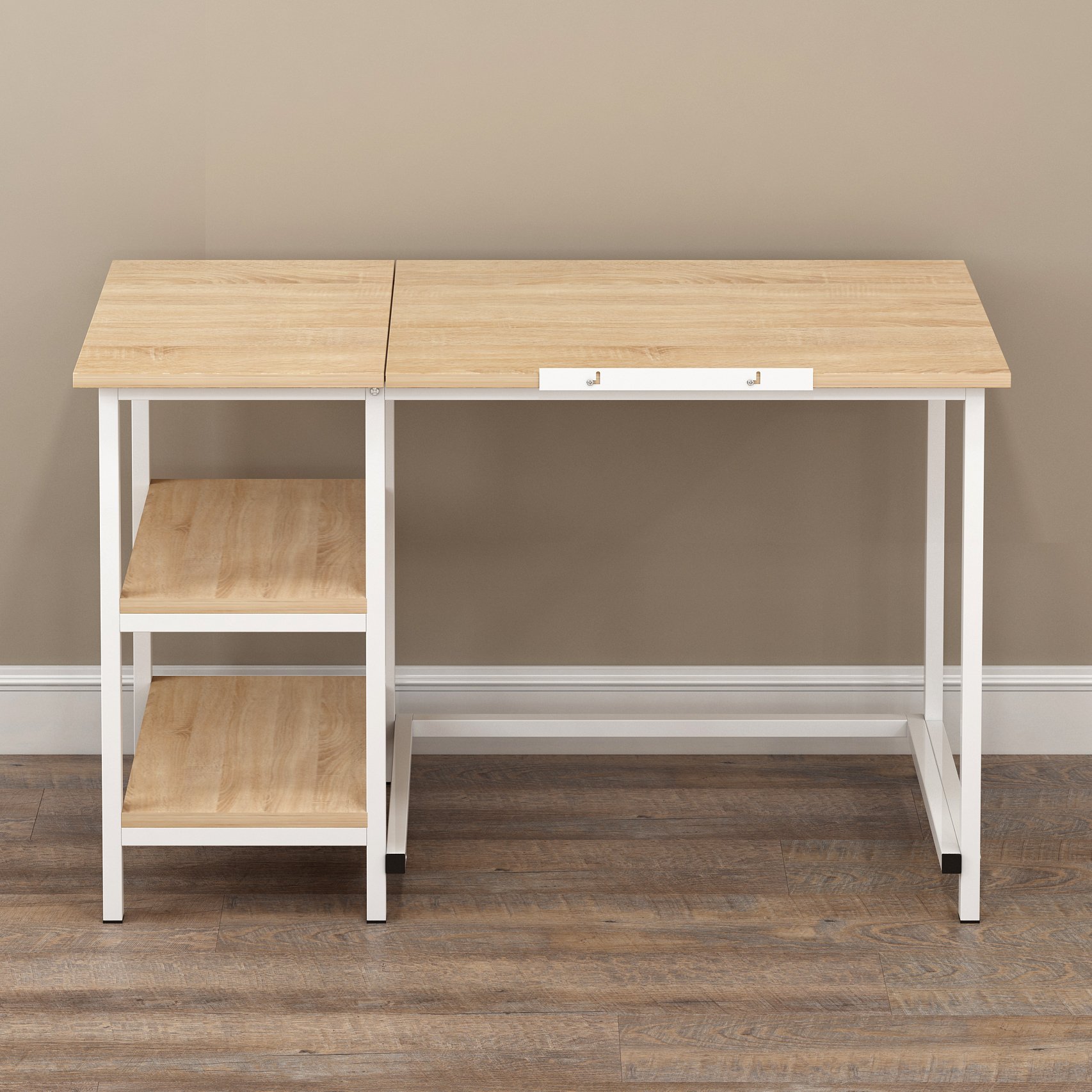 CherryTree Furniture Computer Desk Drawing Drafting Table with Tilt Top ...