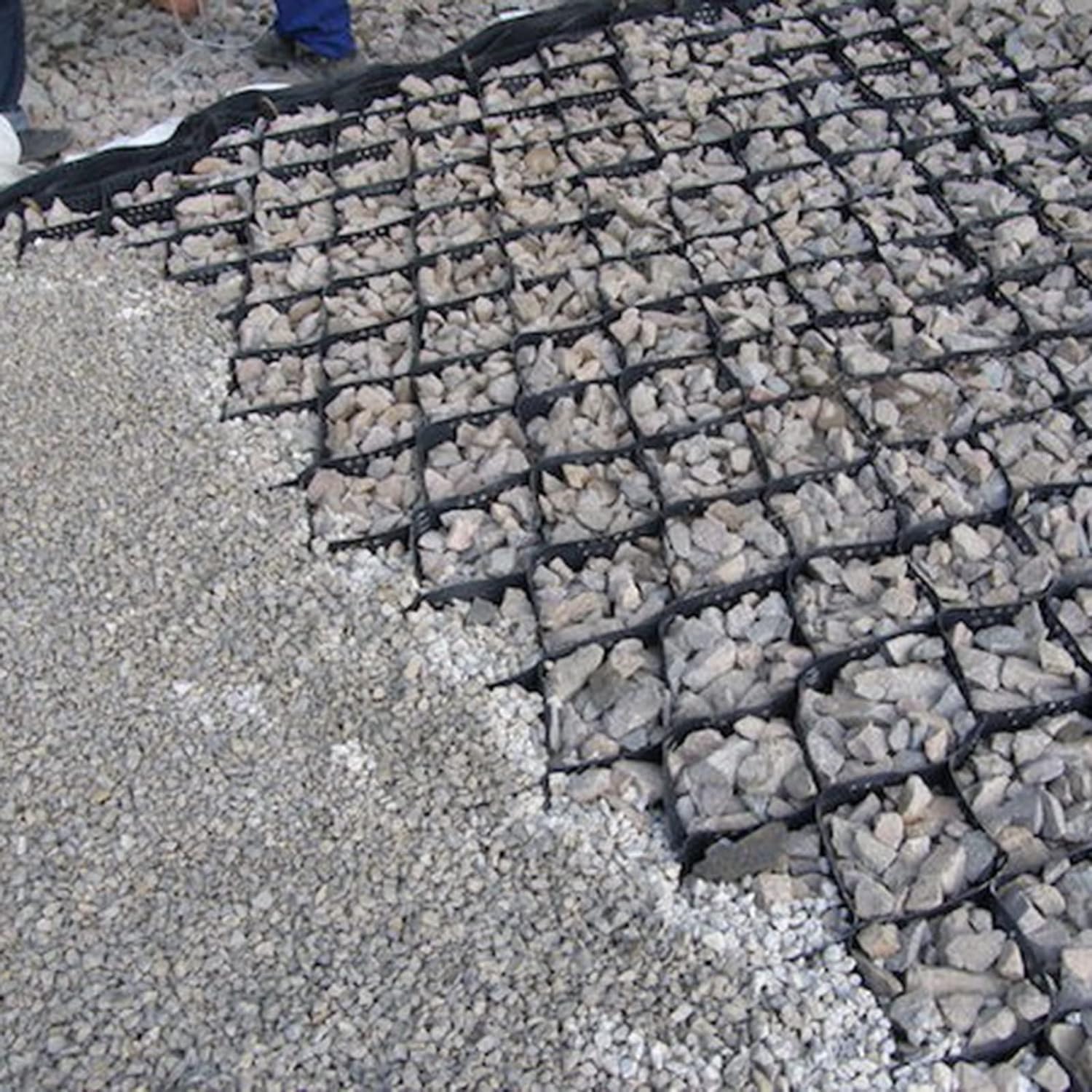 ELzEy Pea Gravel Geocell Ground Grid Driveway, Heavy Duty Cuttable ...