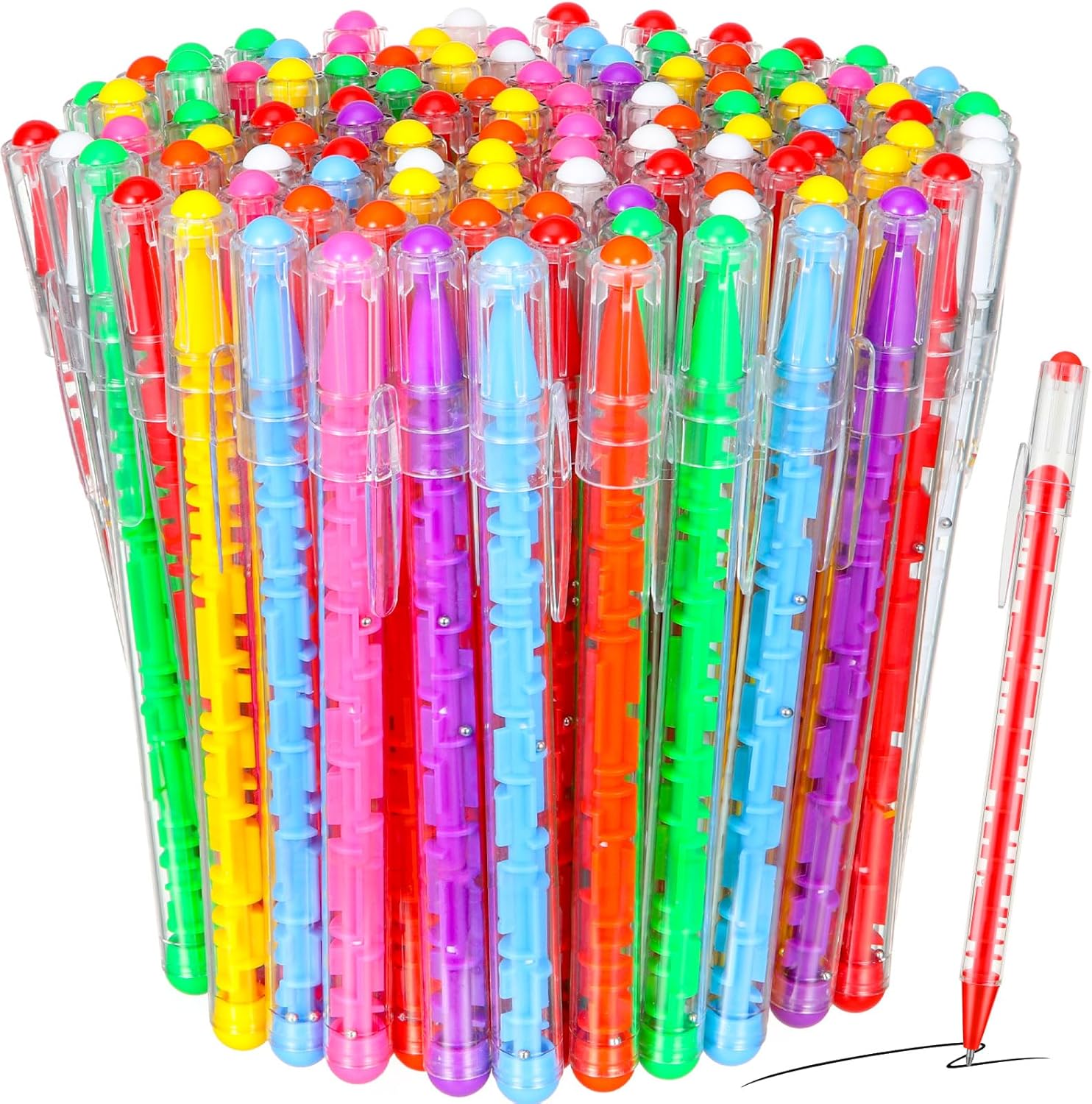 Amazon.com: Tinlade 200 Pcs Blue Maze Ballpoint Pens Novelty Stress ...