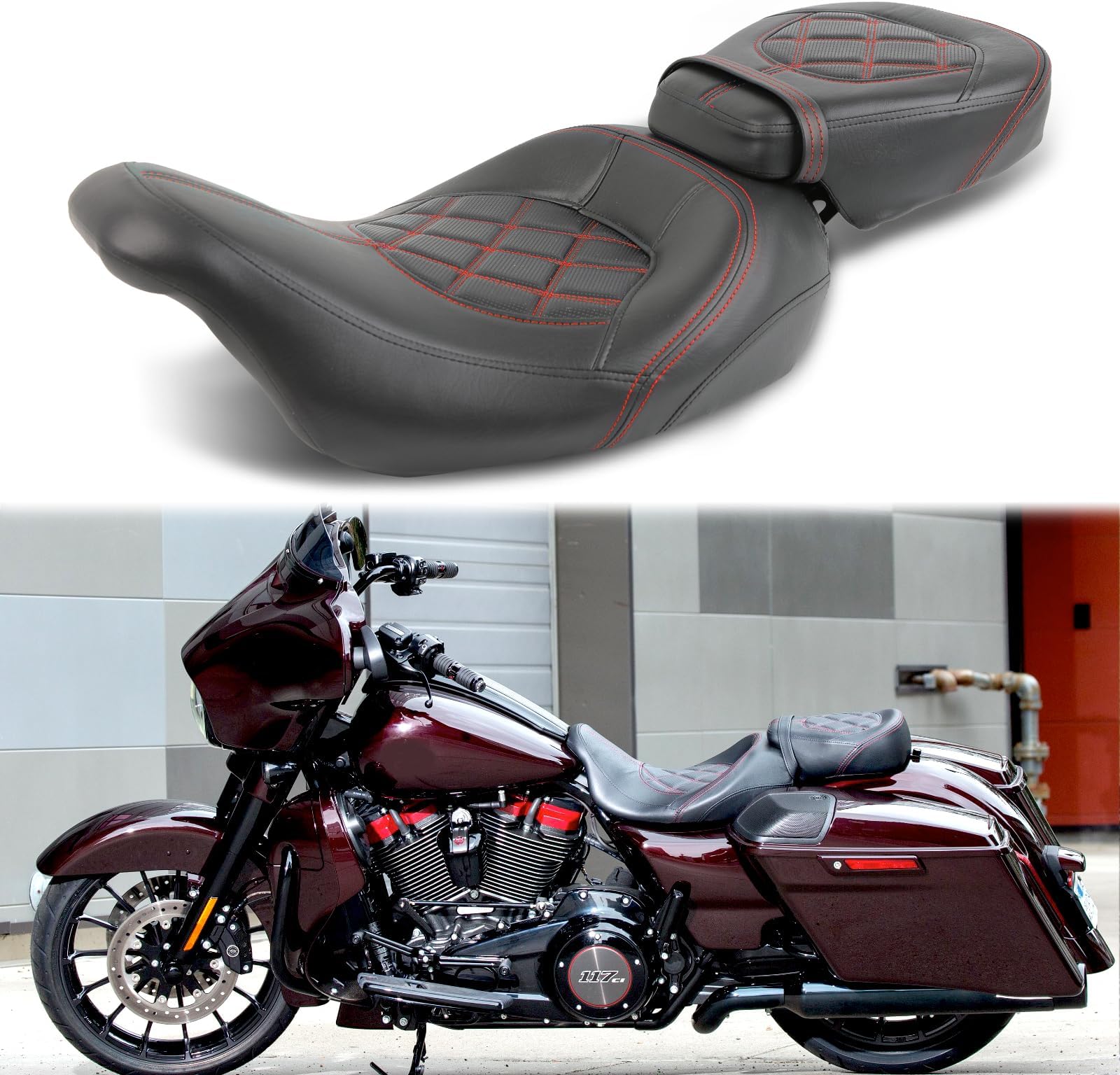 Rich Choices Low-Profile Driver Passenger Seat Pillion Set Compatible ...
