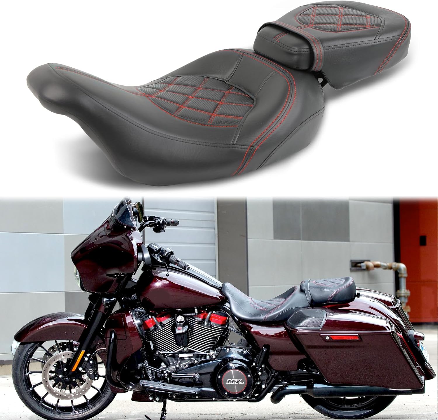 Rich Choices Low-Profile Driver Passenger Seat Pillion Set Compatible ...