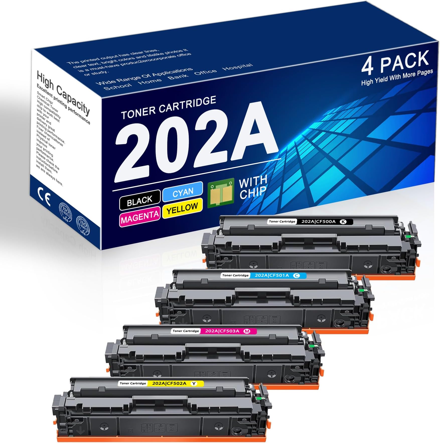 Amazon.com: 414A Toner Cartridge (with Chip) Set Replacement for HP ...