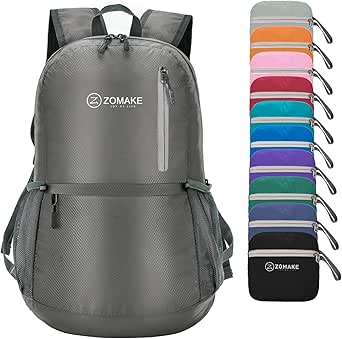 Amazon.com: ZOMAKE 25L Ultra Lightweight Packable Backpack - Foldable Hiking Backpacks Water ...