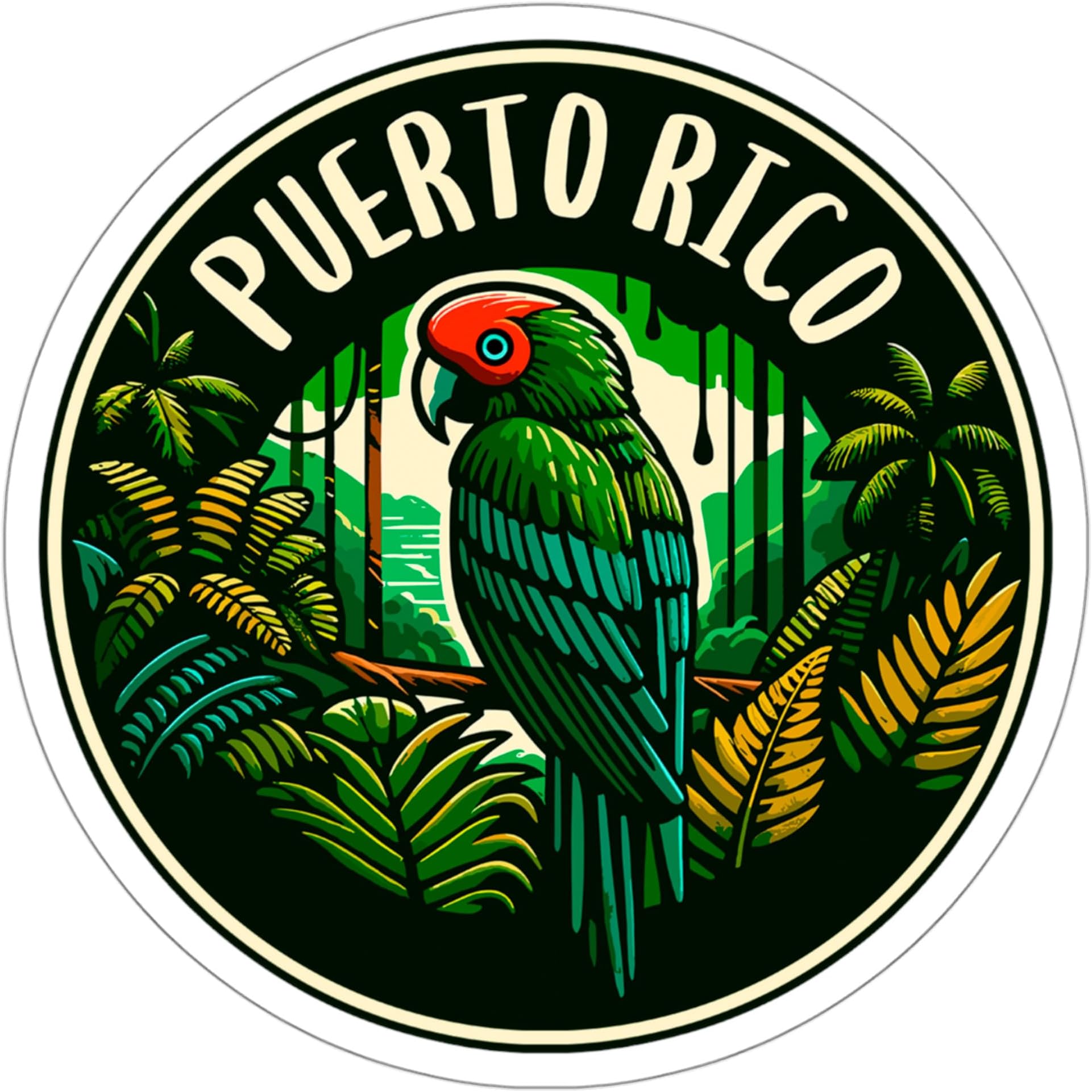 Amazon.com: No Thorns Media Puerto Rico Sticker Adventure Souvenir ...