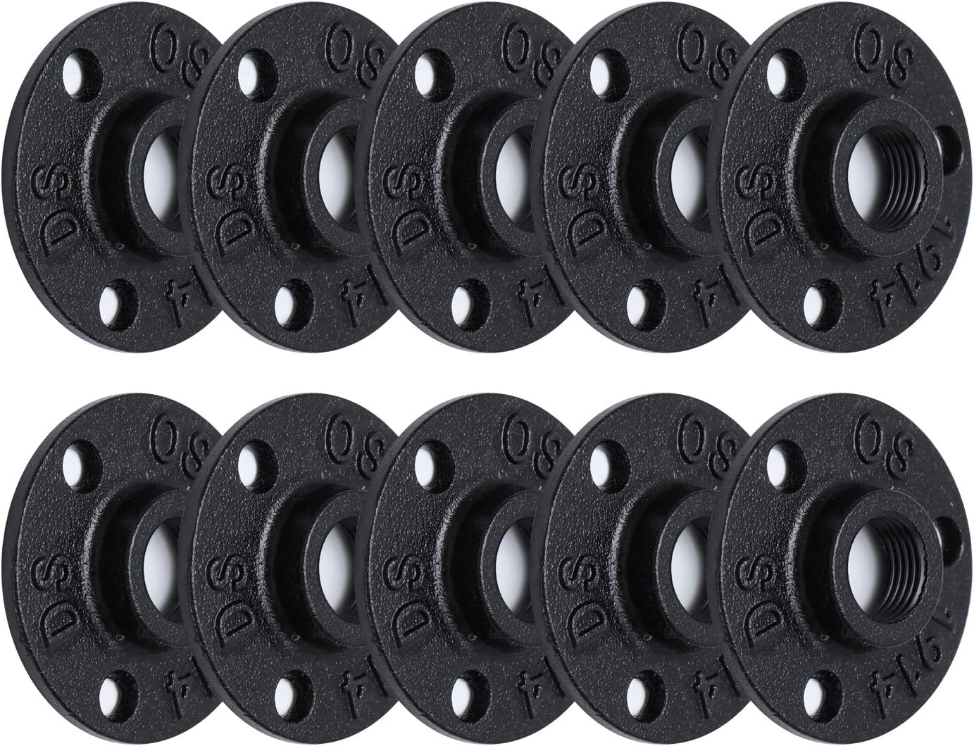 Amazon.com: Carbbia Pack of 10 Malleable Iron Cast Pipe Fitting Cap ...