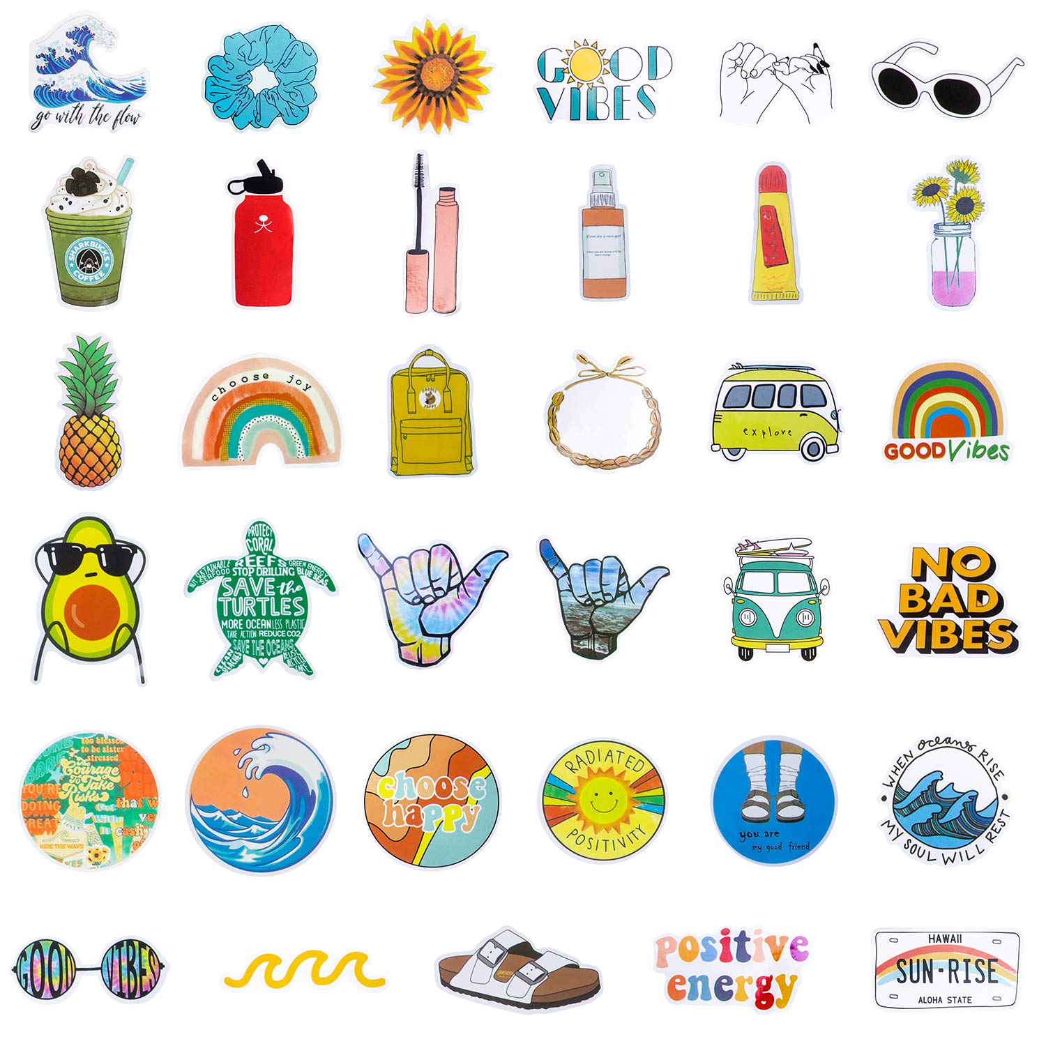 Buy VSCO Stickers for Water Bottles, Trendy Aesthetic Laptop Stickers ...