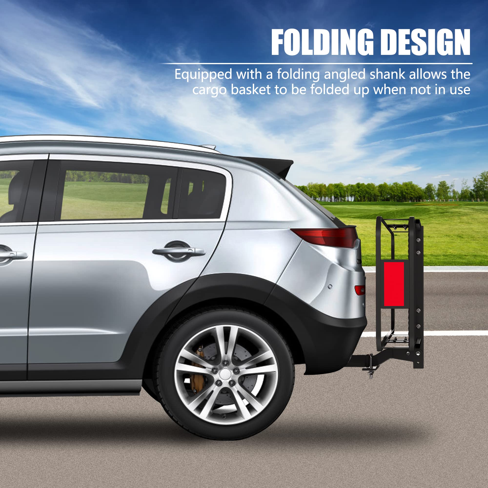 Snapklik.com : KAIRAY Heavy Duty Folding Hitch Mount Cargo Carrier Load ...