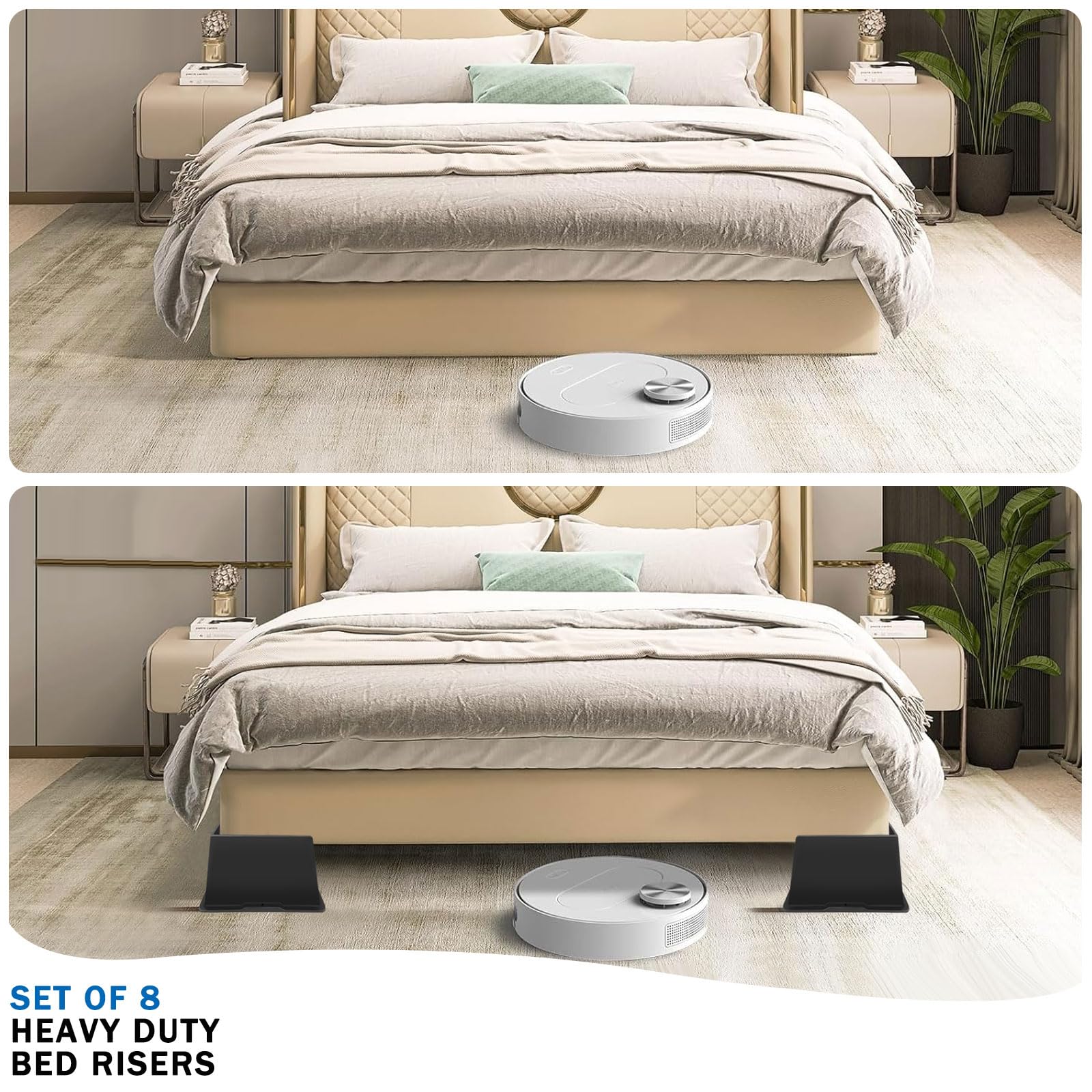 Snapklik.com : ANNKUT Bed Risers 6 Inch Heavy Duty,Oversized Couch ...