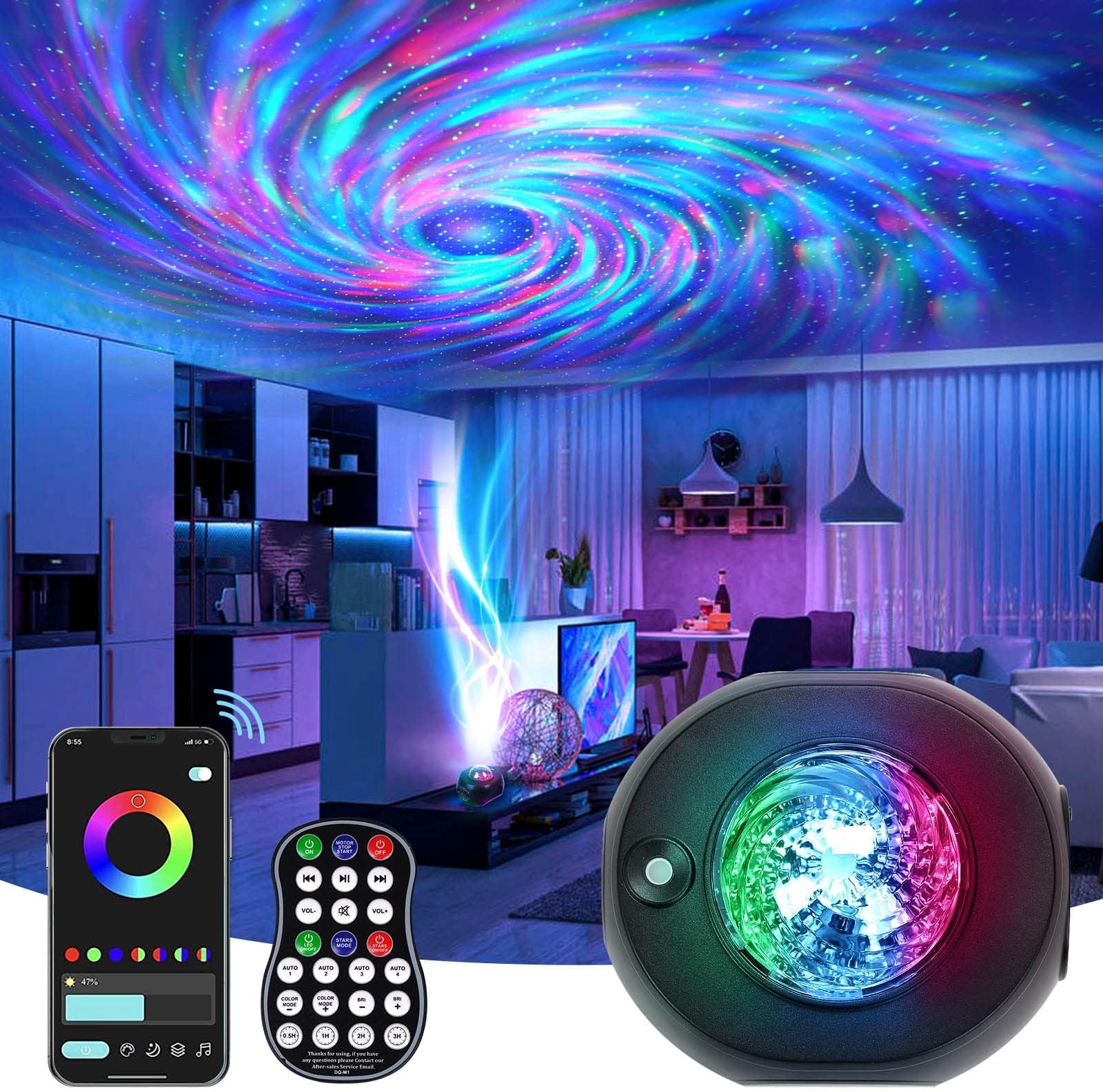 Nezylaf Galaxy Star Projector Night Light with Bluetooth Speaker and ...