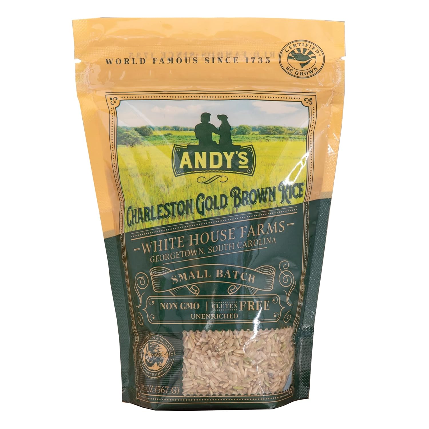 Amazon.com : Andy’s Organic Carolina Gold Rice | Charleston Gold Long ...