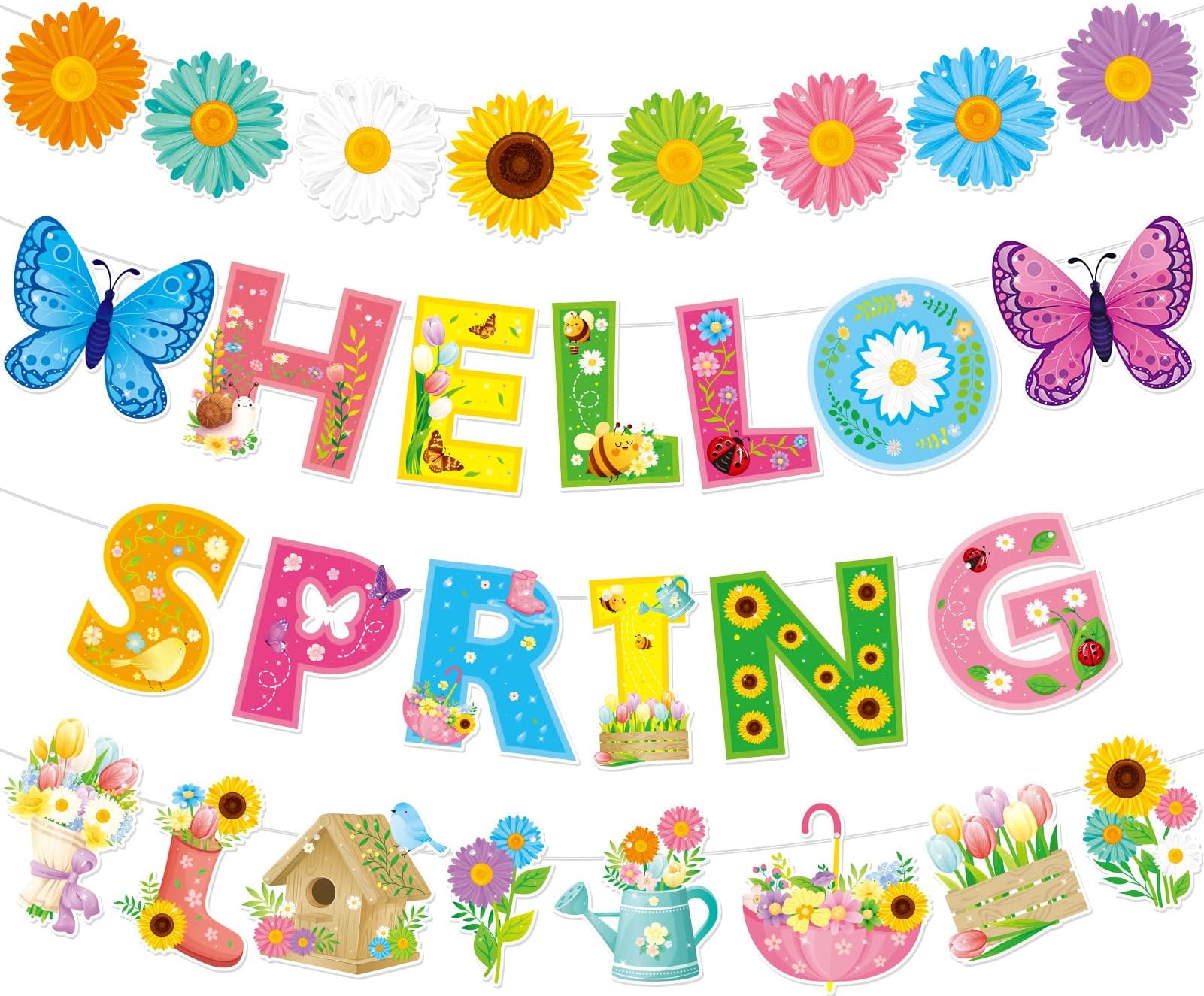 Amazon.com: Spring is in The Air Banner, Hello Spring Banner, Welcome ...