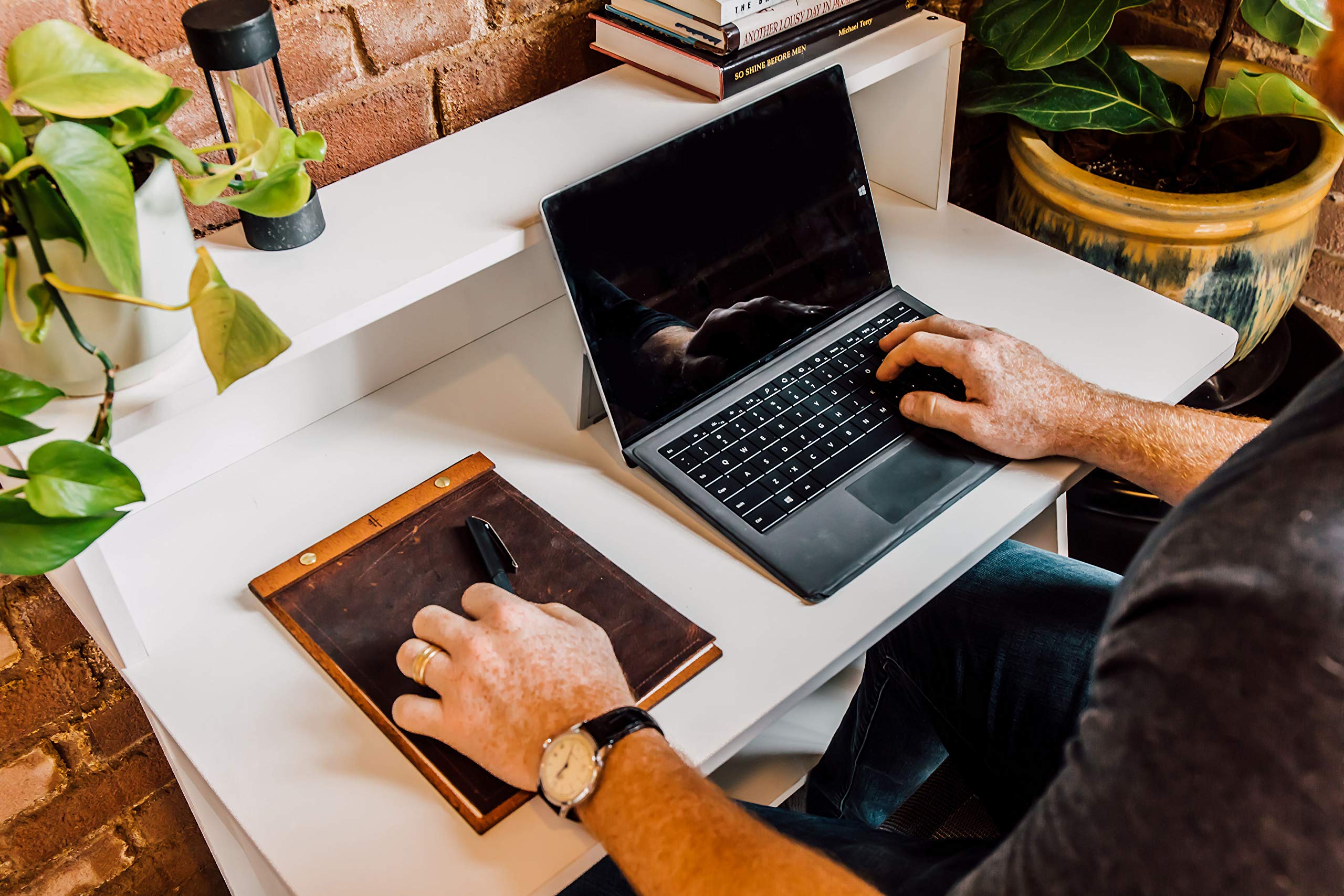 OneSpace Lennox Hutch Computer Desk, No Size, White