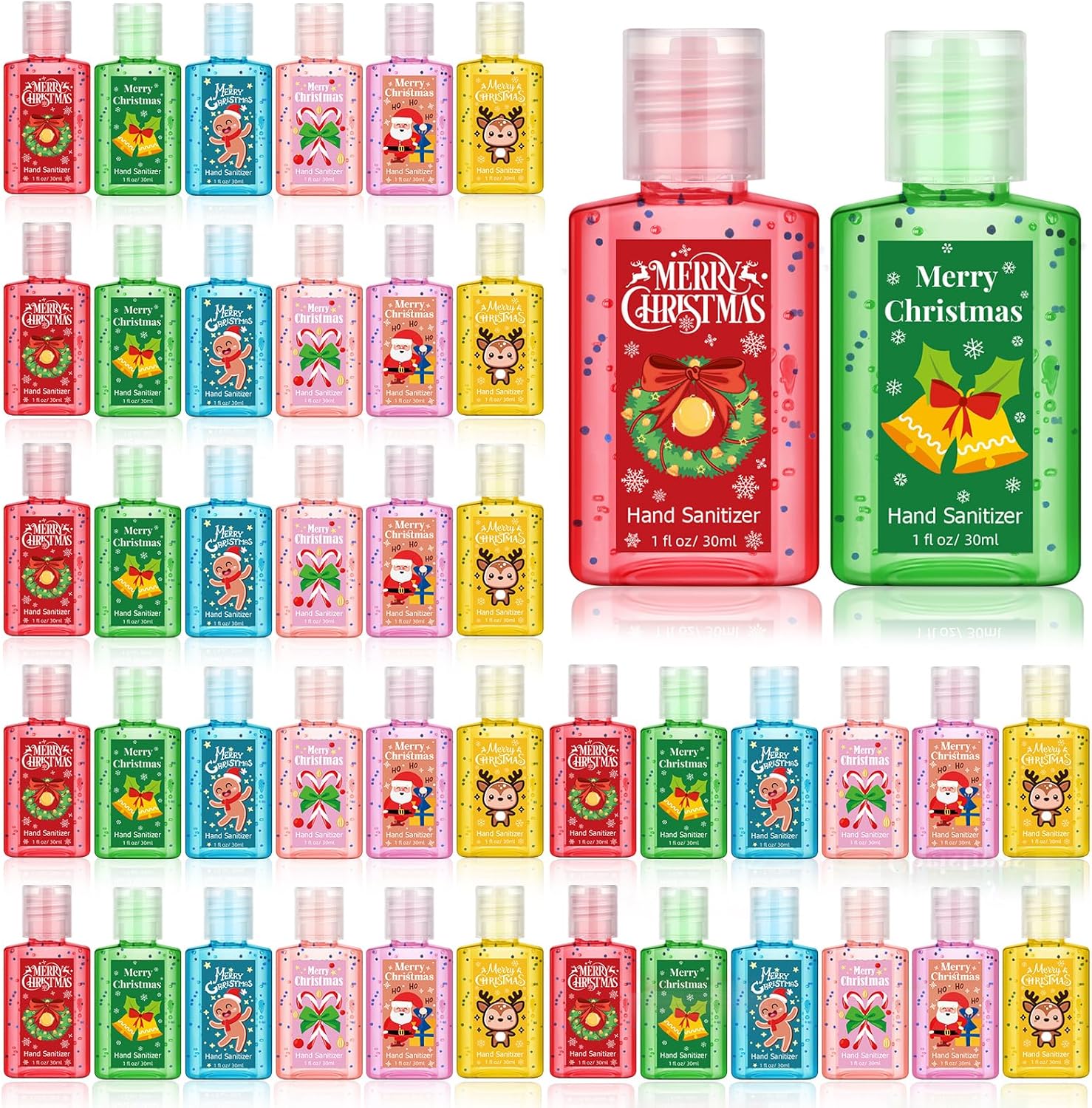 Amazon.com: Frienda 24 Packs Mini Hand Sanitizer Bulk Christmas Hand ...