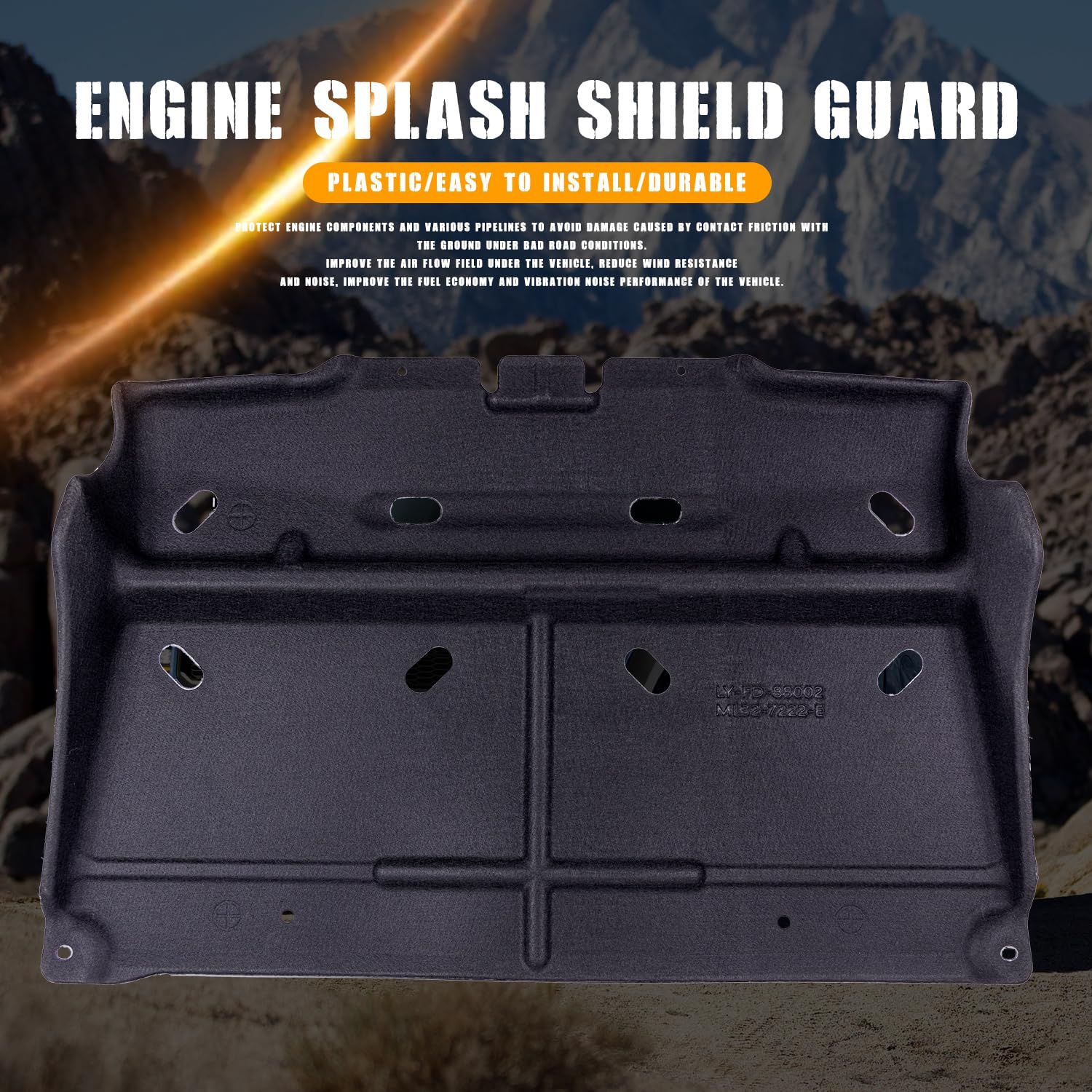 Non Raptor Splash Shield Engine Splash Guard For 2015-2020 Ford F150 ...