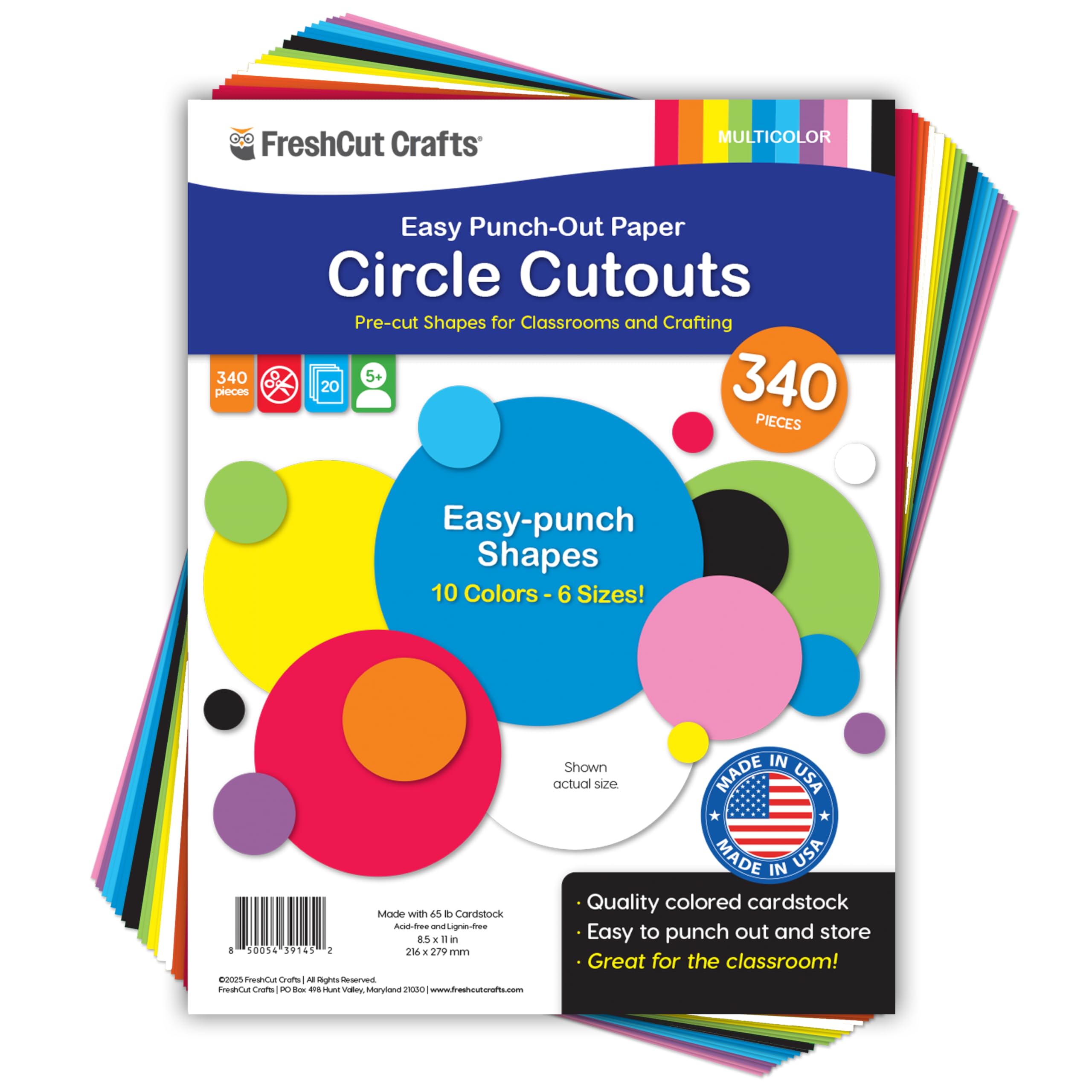 Snapklik.com : 340 Pieces Circle Cutouts For Crafts And Classroom Decor ...