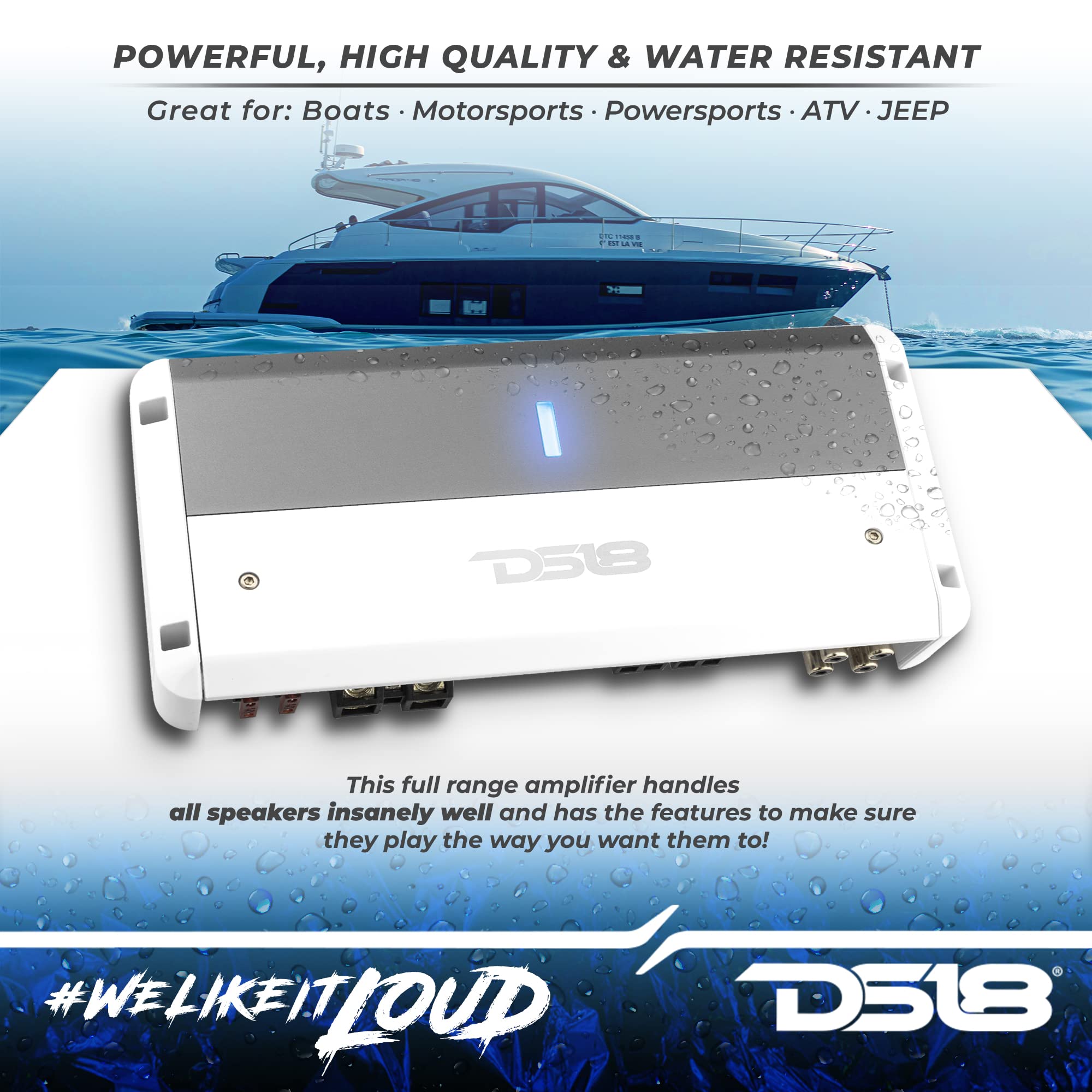 Snapklik.com : DS18 NXL-M2 Marine Amplifier Full Range 2-Channel Class ...