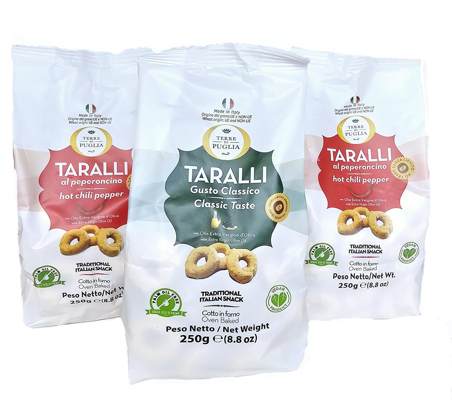 Amazon.com: Terre Di Puglia, Taralli Hot Papper and Classic Olive Oil ...