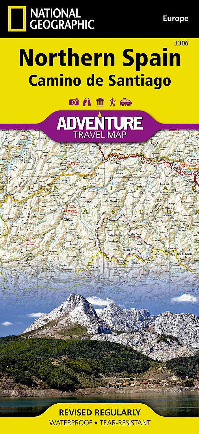 Northern Spain Map – Waterproof Adventure Travel Map by National ...