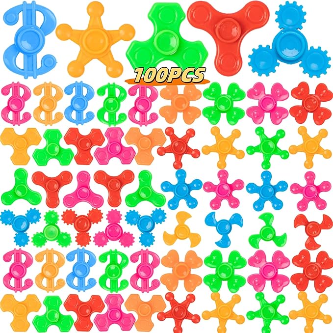 Amazon.com: 100 Pcs Mini Fidget Spinners Bulk,Toys Party Favors for ...