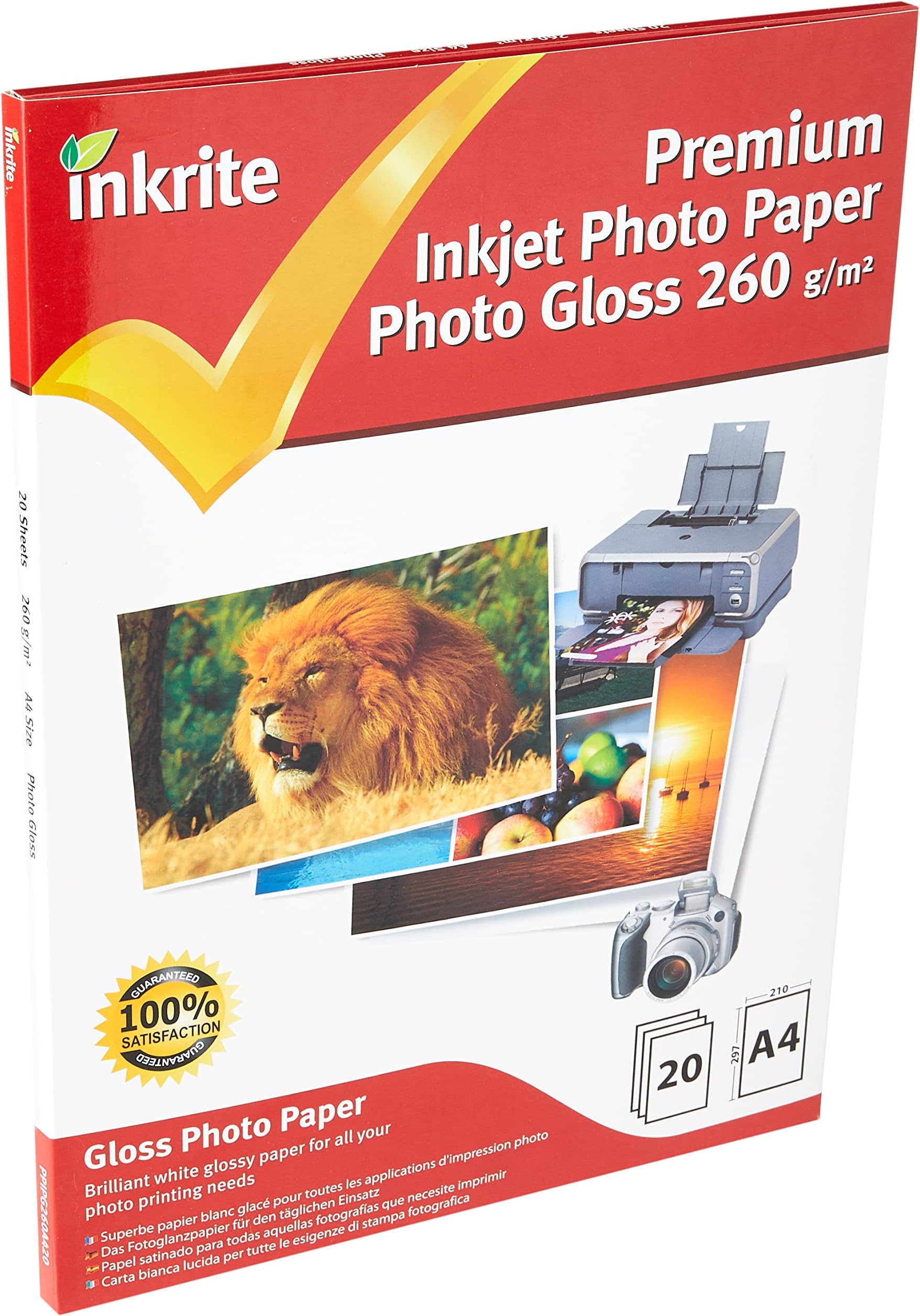 HP Q5451A, Everyday Glossy Photo Paper, 200 gsm, 25 Sheets, White, A4 ...