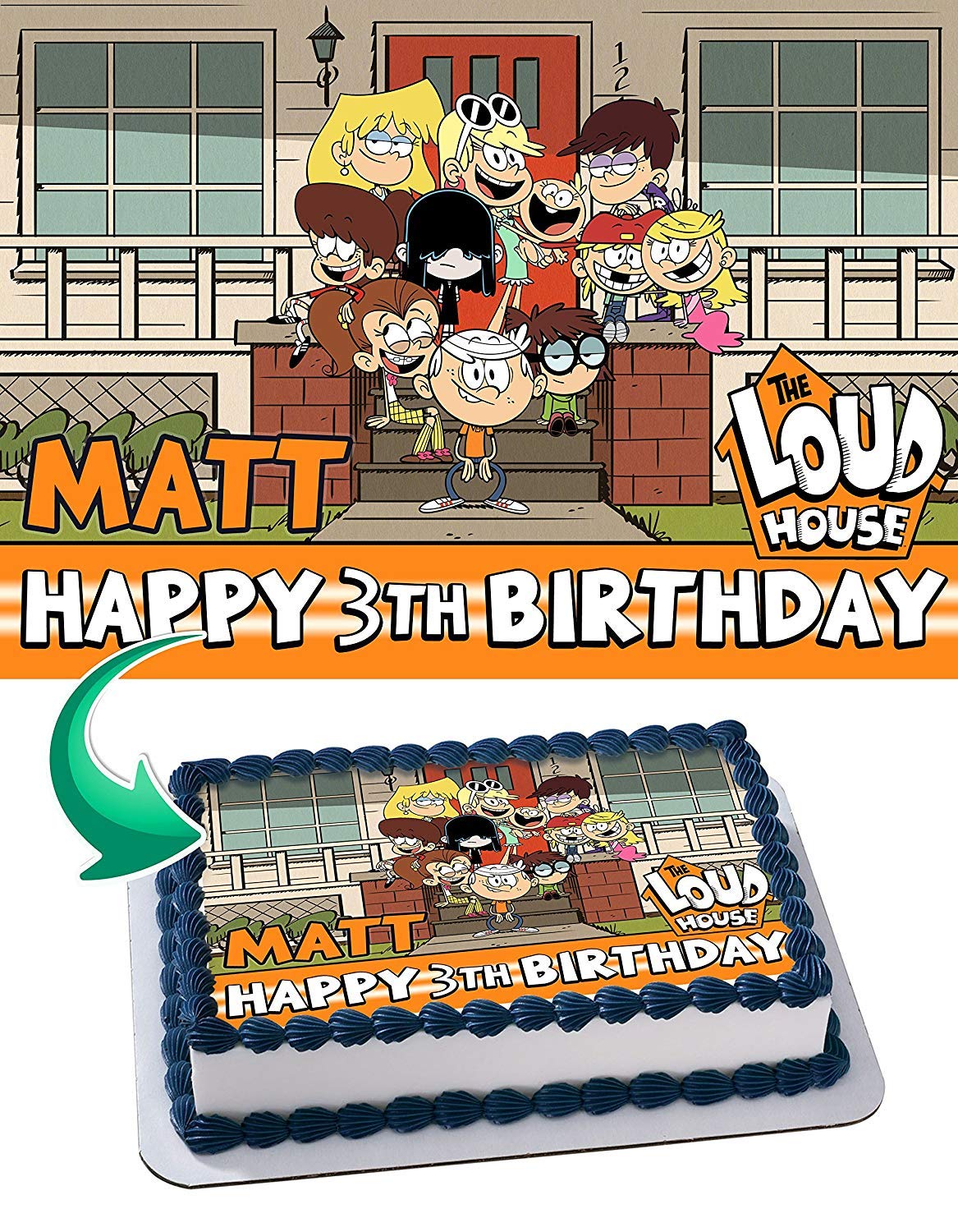 Cakecery The Loud House Edible Cake Image Topper Personalized Birthday ...