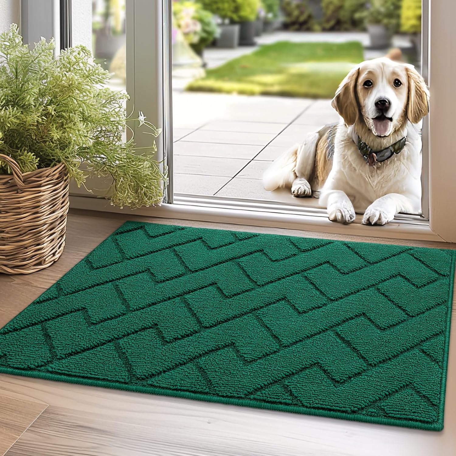 Amazon.com: hicorfe Indoor Doormat,Front Back Rubber Backing Non Slip Door Mats 20"x31.5 ...