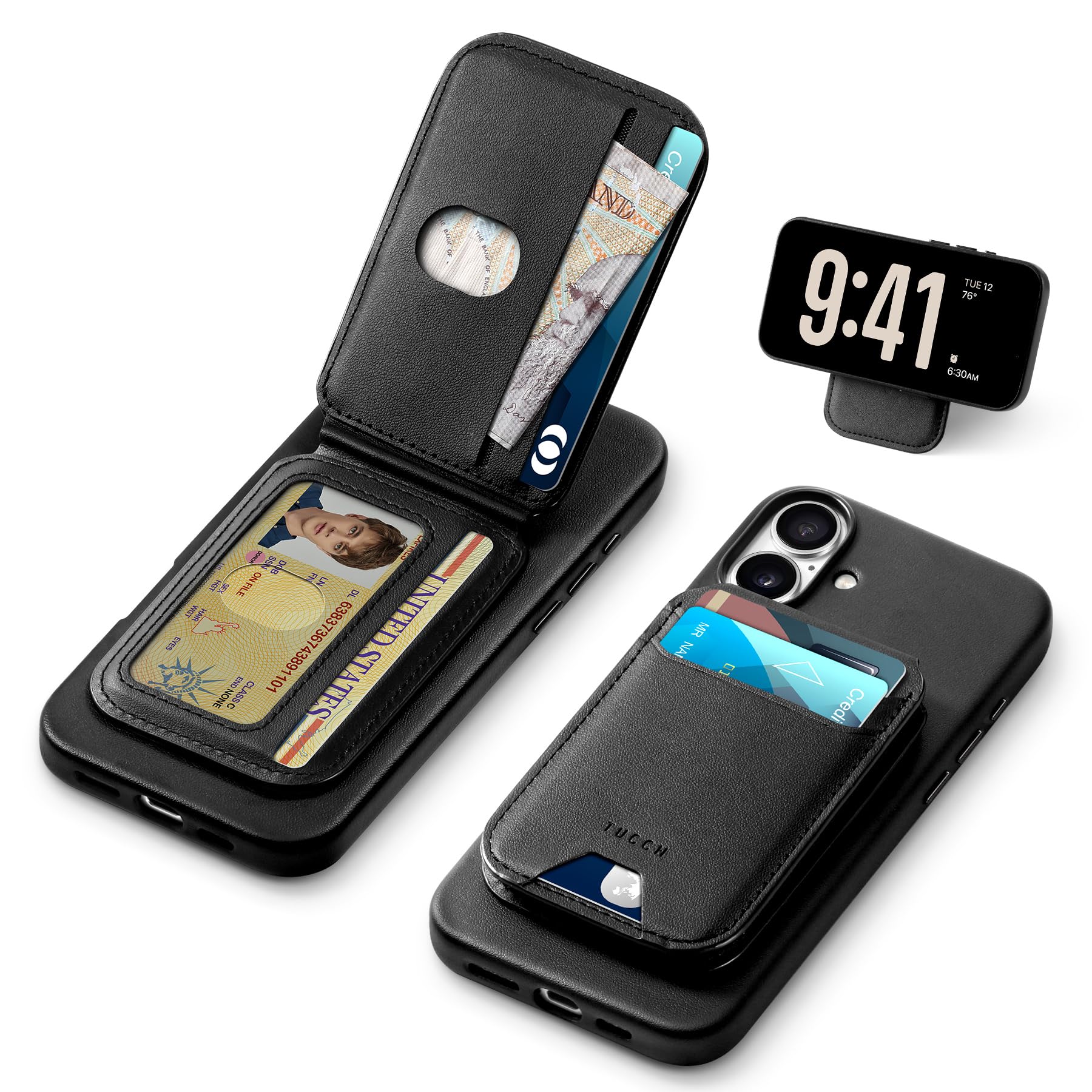 RFID Blocking Card Holder Magnetic Phone Wallet For IPhone 12-16 Series ...