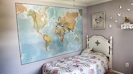 Maps International - Giant World Map Mural - Mega-Map Of The World ...