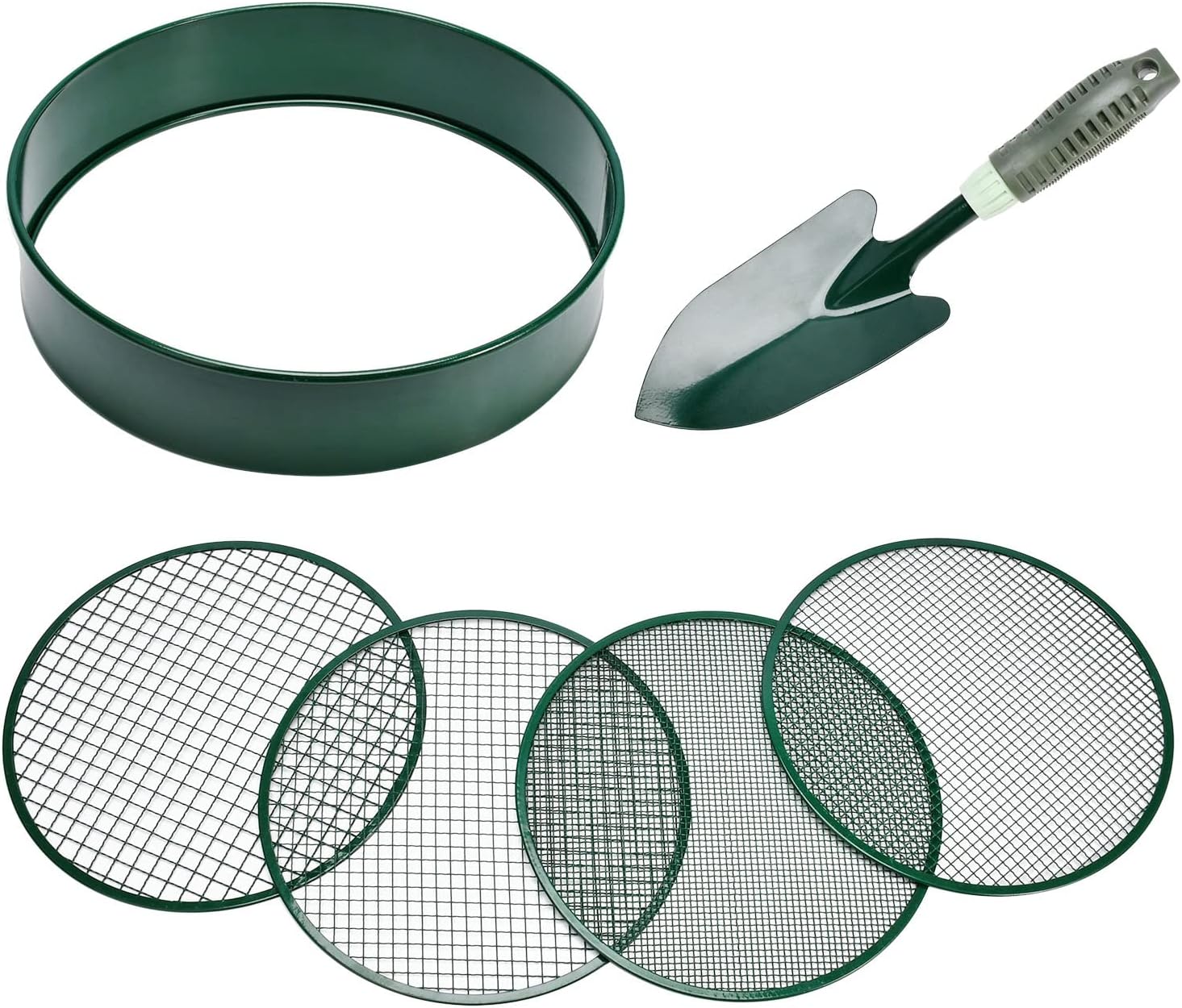 Amazon.com : SLOHJAL Soil Sieve Pan Sand Sifter Set （Green） : Patio ...