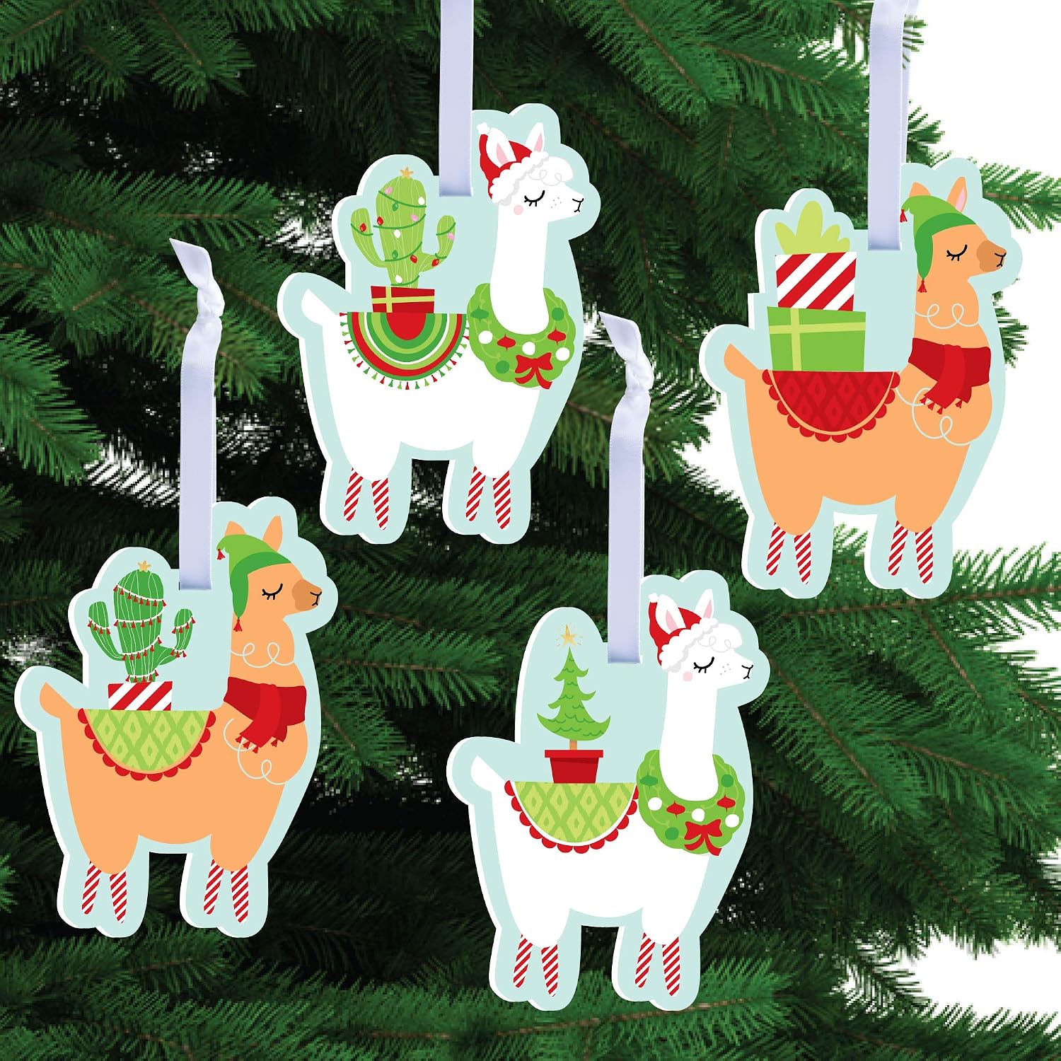 Amazon.com: Big Dot of Happiness FA La Llama - Christmas and Holiday ...