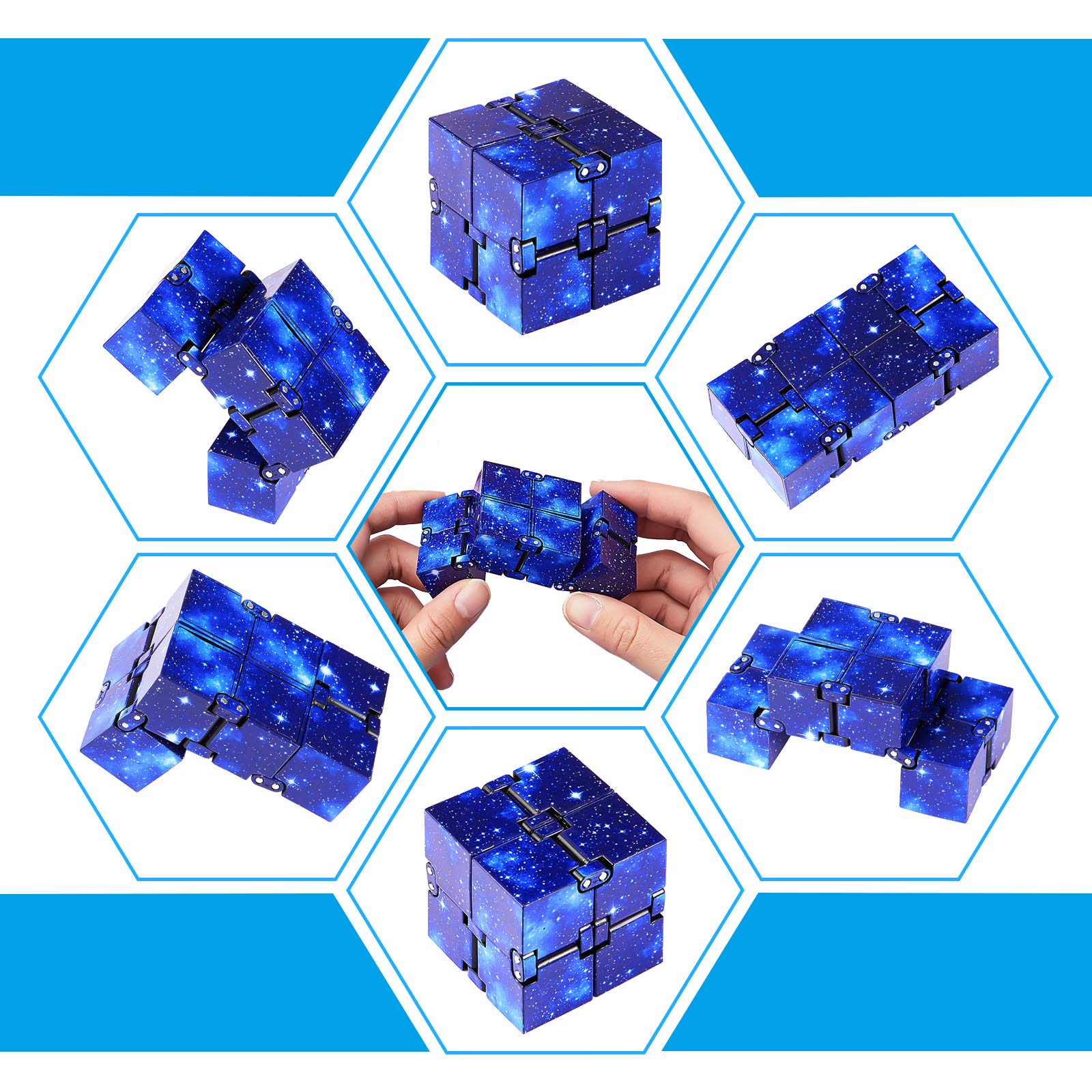 Skylety Cube Mini Blocks, Cube Desk Toy Sensory Toys Stress Relief Tool ...