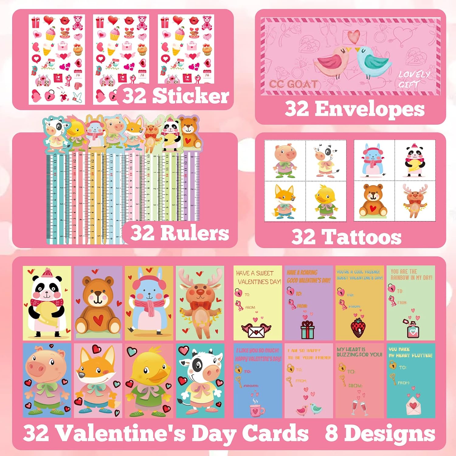 160 piezas de regalos para el día de San Valentín para la escuela ...