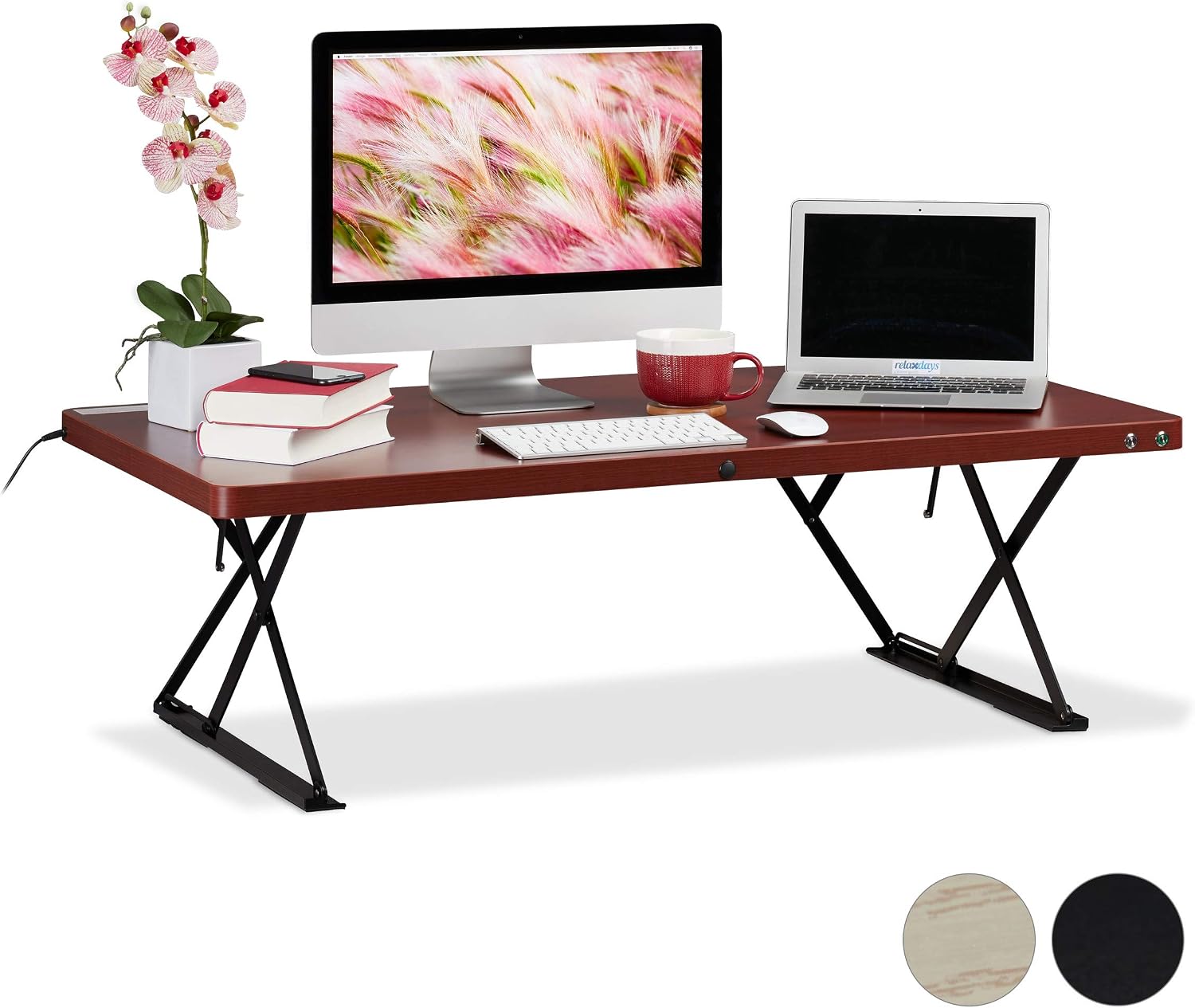 Relaxdays Sit-Standing XXL, Electrically Height-Adjustable, Ergonomic ...