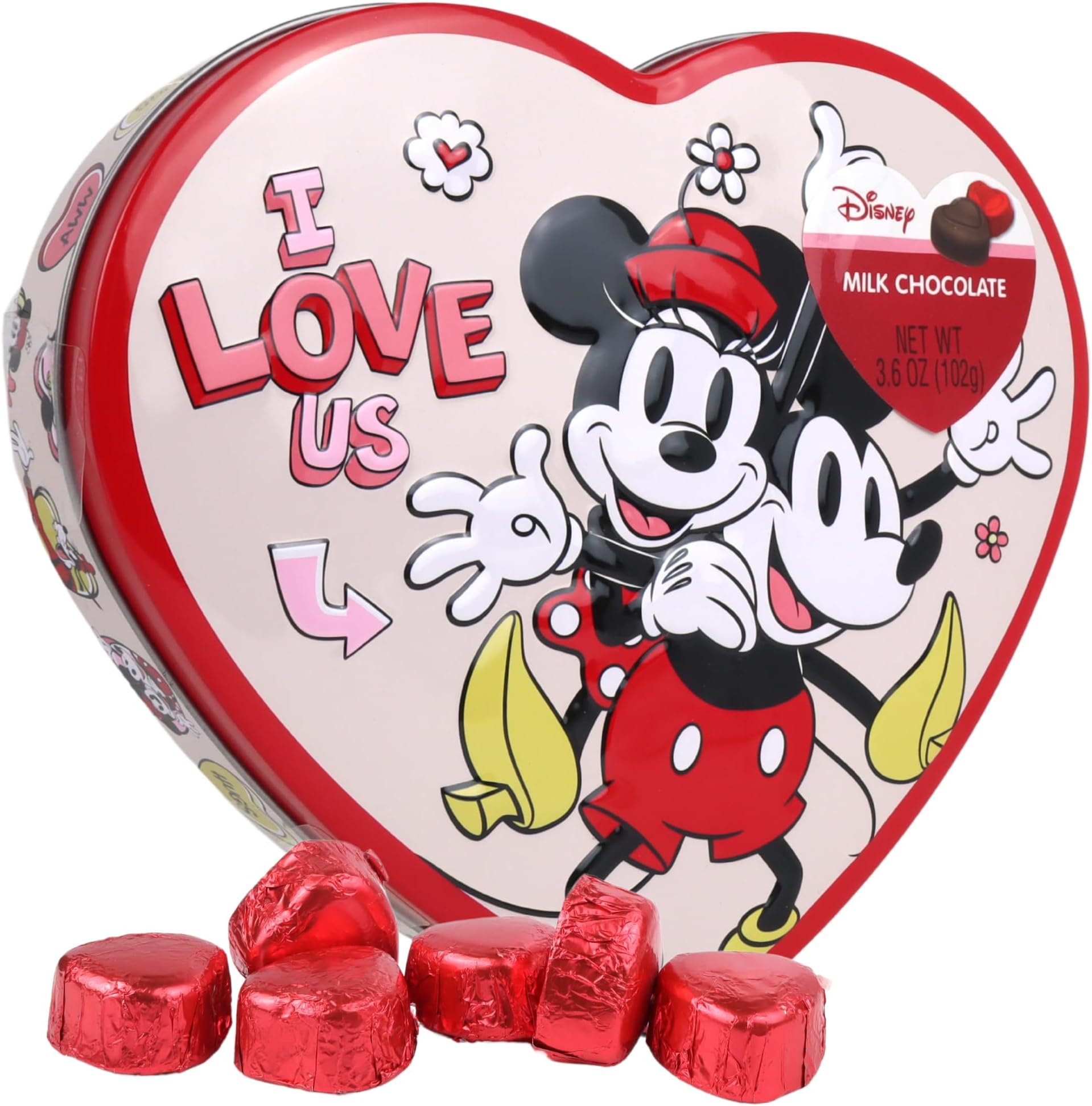Amazon.com : Disney Mickey, Minnie and Stitch Mini Heart Boxes with ...