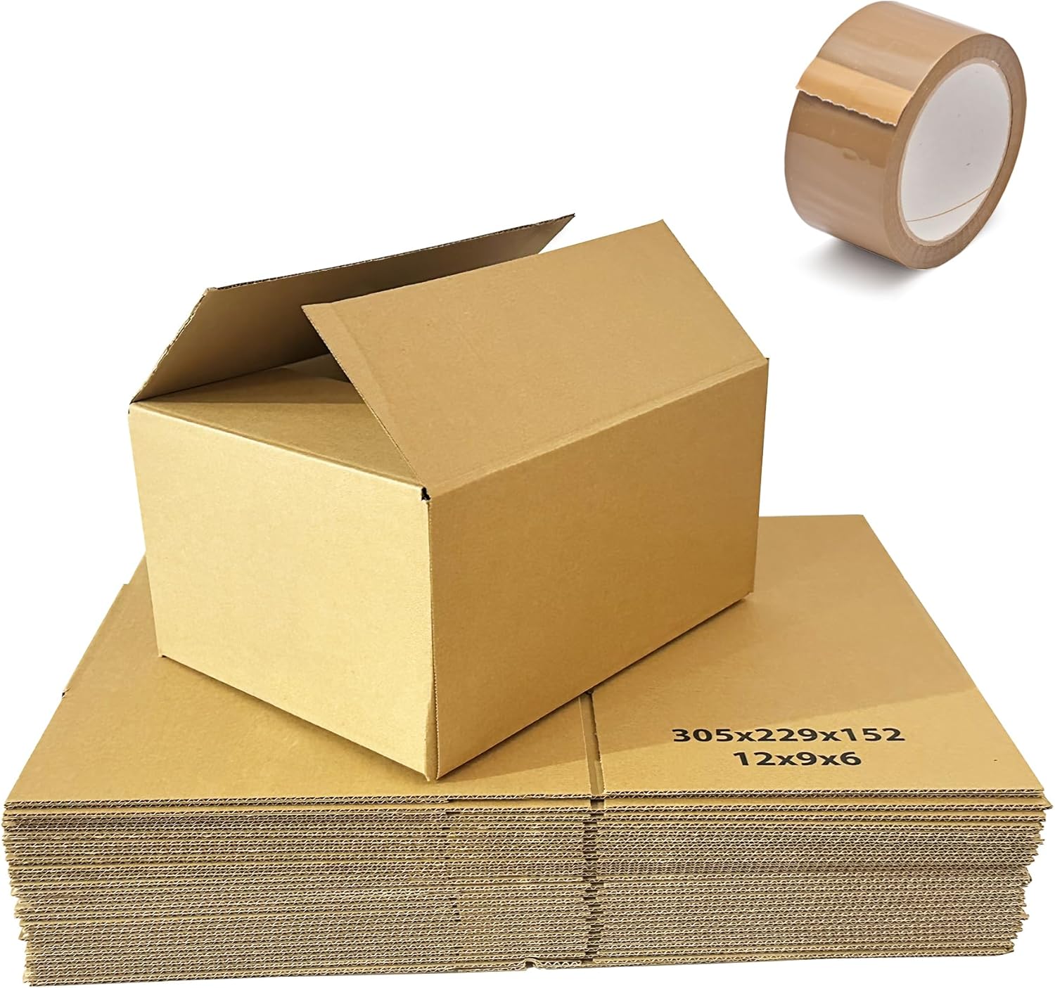 KAPCO 5 Medium Strong Cardboard Boxes (30 x 23 x 15cm) | Brown Tape ...