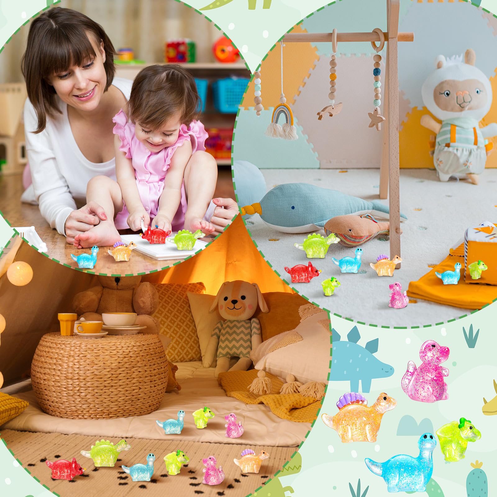 Snapklik.com : Poen 150 Pcs Mini Dinosaur Figures Resin Small Dinosaur ...
