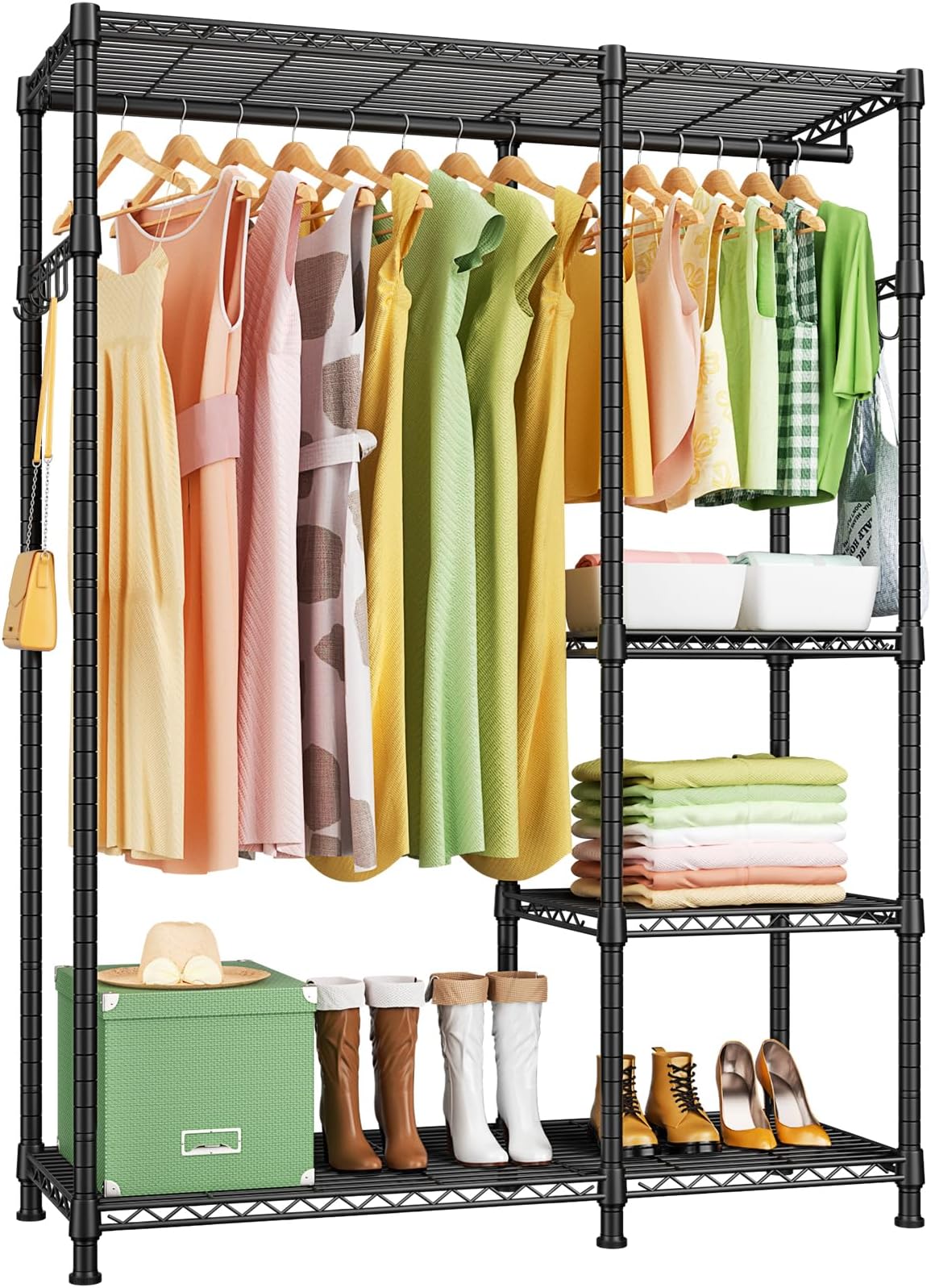 Amazon.com: DEROFIT Adjustable Garment Rack, Floor to Ceiling ...