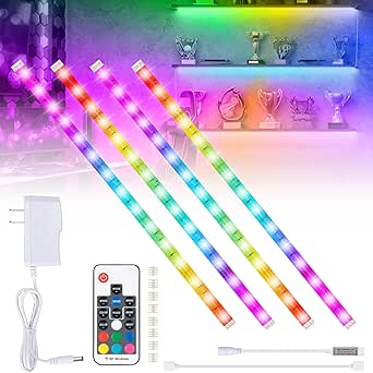 Amazon.com: RGB LED Strip Lights, 4PCS x 1.64ft LED Shelf Lights ...
