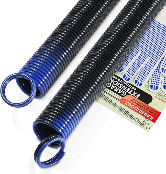 Pair of 140lb. Heavy Duty Garage Door Extension Springs Stretch Springs ...