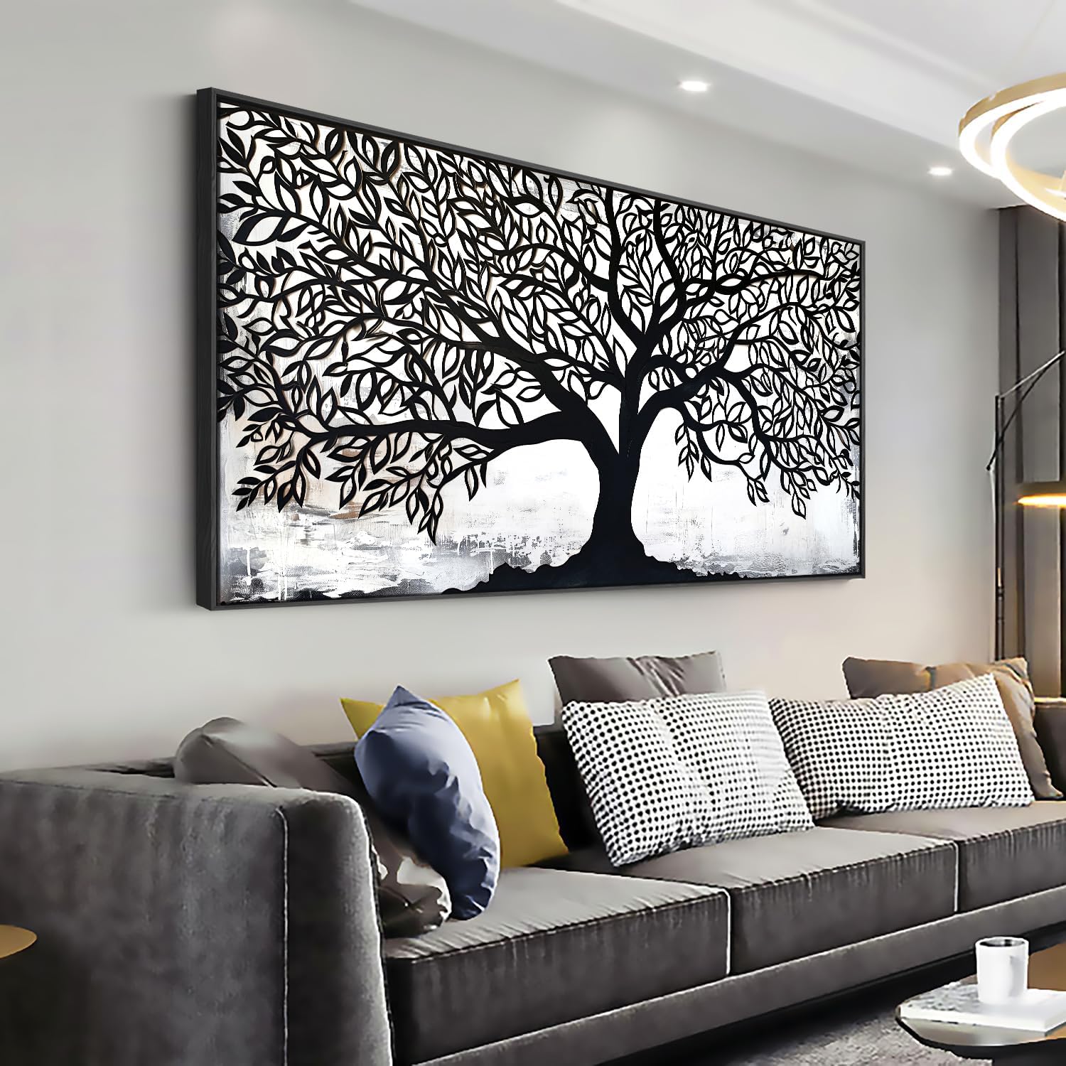 Amazon.com: MooMel Wall Art Tree of Life Black and White Abstract Wall ...